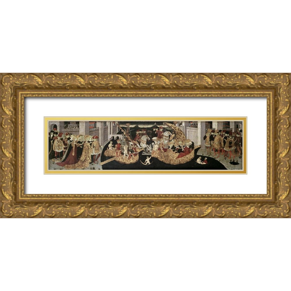 Master of Jarves Cassoni, 32x11 Gold Ornate Wood Framed with Double Matting Museum Art Print ...