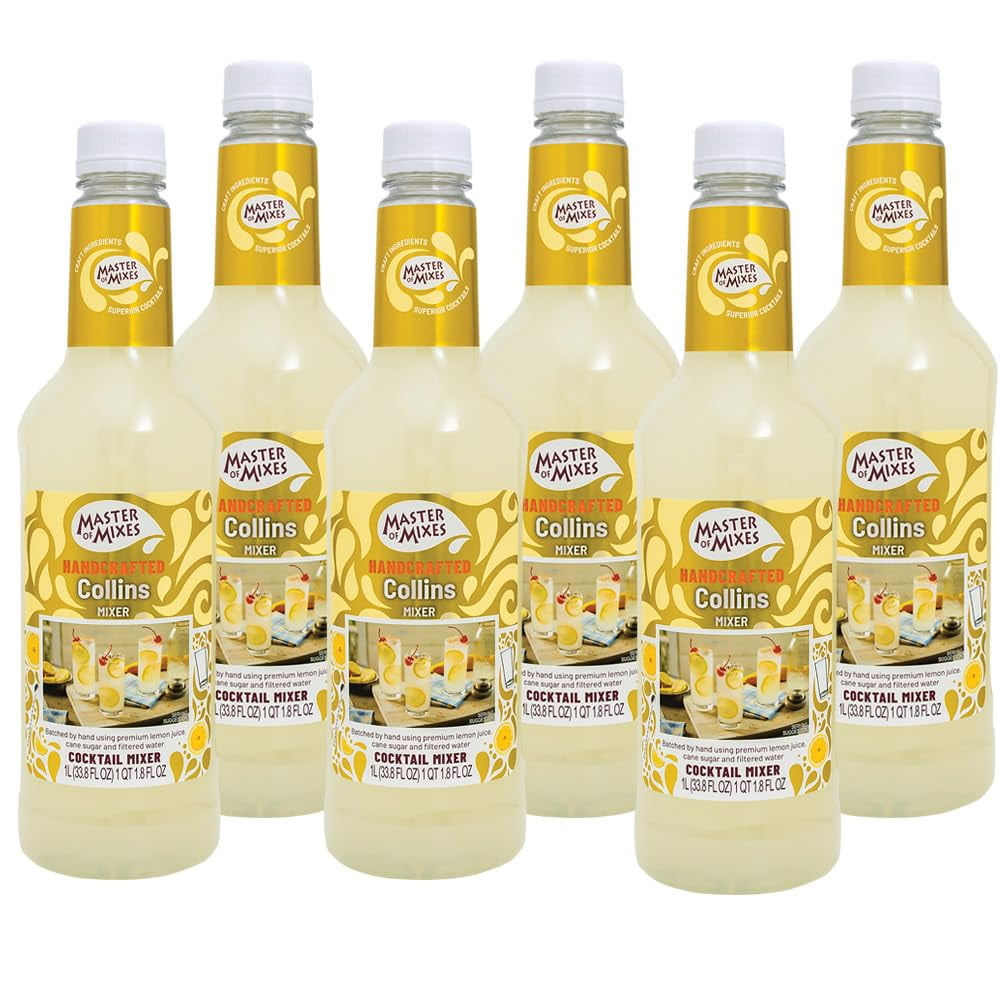 Master of Mixes Collins Drink Mix, Ready to Use, 1 Liter Bottle (33.8 ...