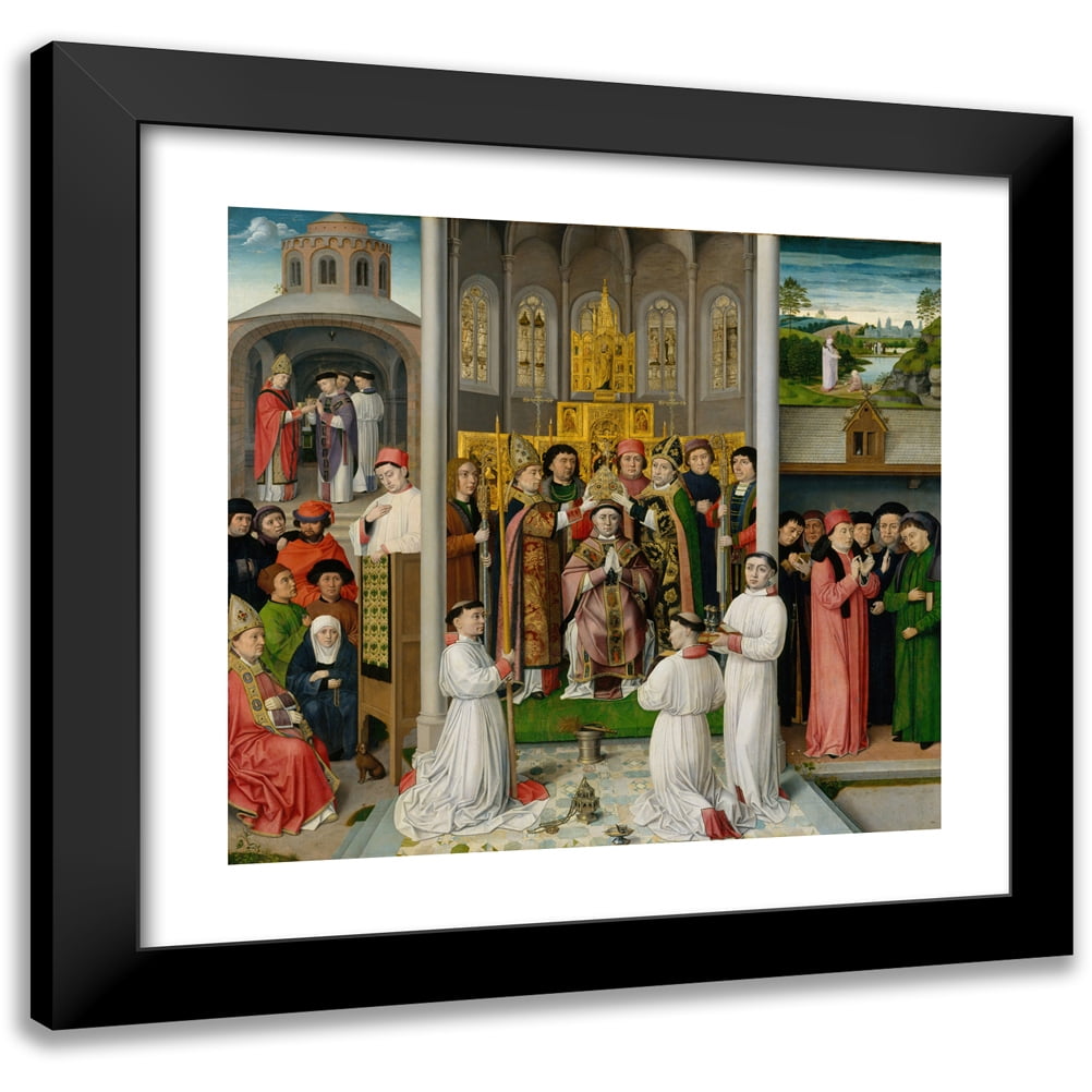 Master of Saint Augustine 21x20 Black Modern Framed Museum Art Print ...