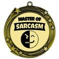 Master of Sarcasm Novelty Stars Design Medal | Funny Coworker or Family ...