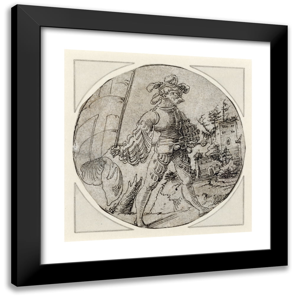 Master of the Berlin Roundels 15x15 Black Modern Framed Museum Art ...