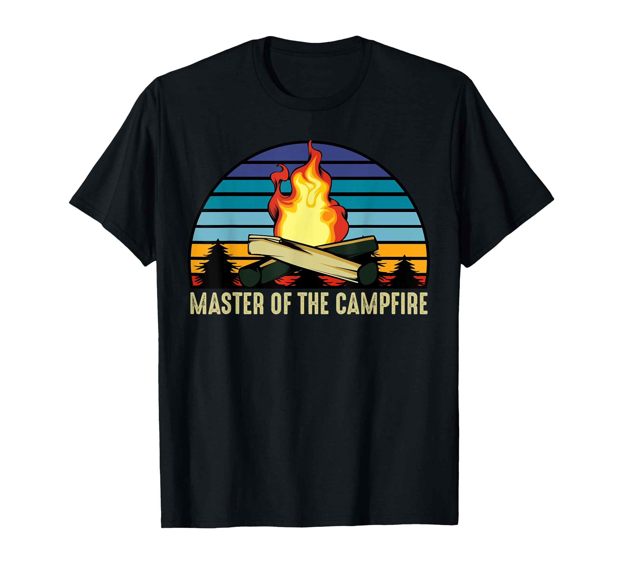 Master of the Campfire Tent Camping Camper Holidays Trips T-Shirt ...