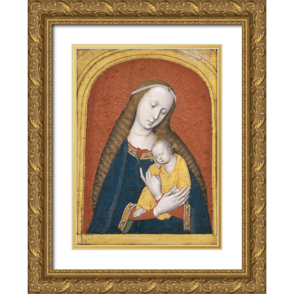 Master of the Dijon Madonna 11x14 Gold Ornate Wood Framed with Double ...