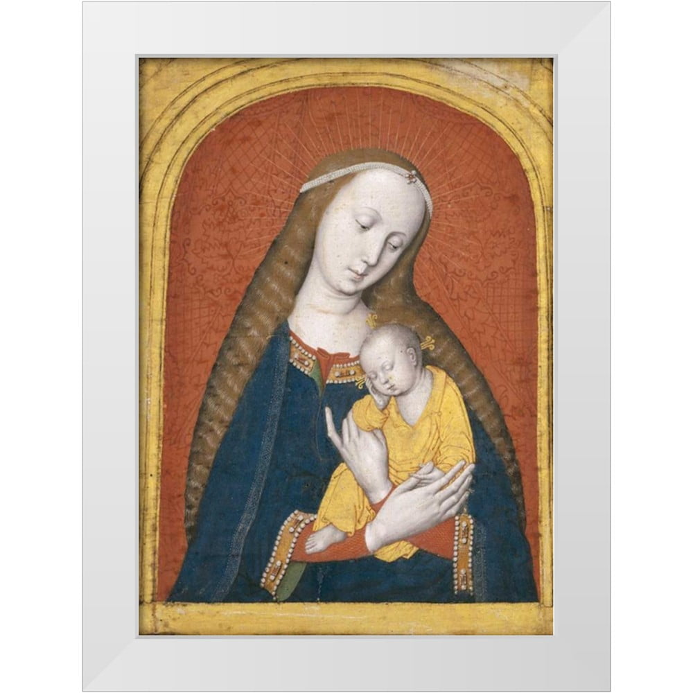 Master of the Dijon Madonna 14x18 White Modern Wood Framed Museum Art ...