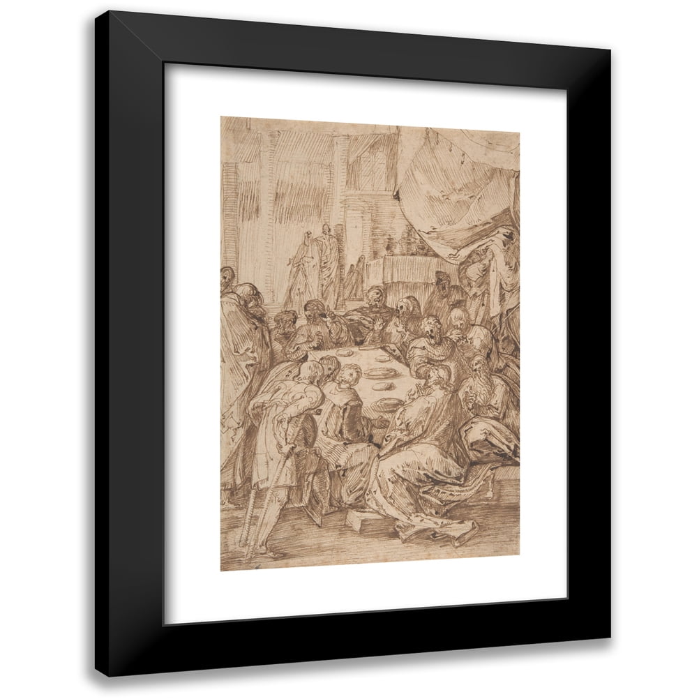 Master of the Egmont Albums 13x18 Black Modern Framed Museum Art Print Titled - The Last Supper ...