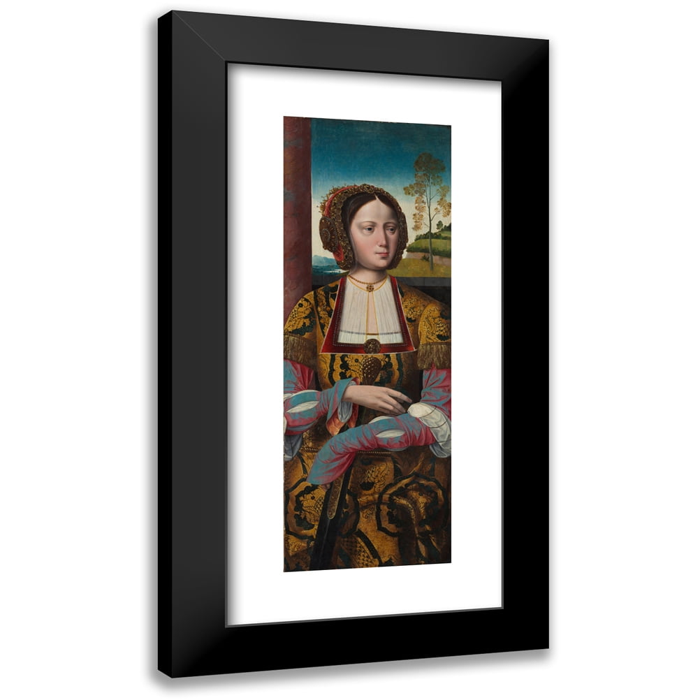 Master of the Holy Blood 9x18 Black Modern Framed Museum Art Print Titled - Saint Catherine (C ...