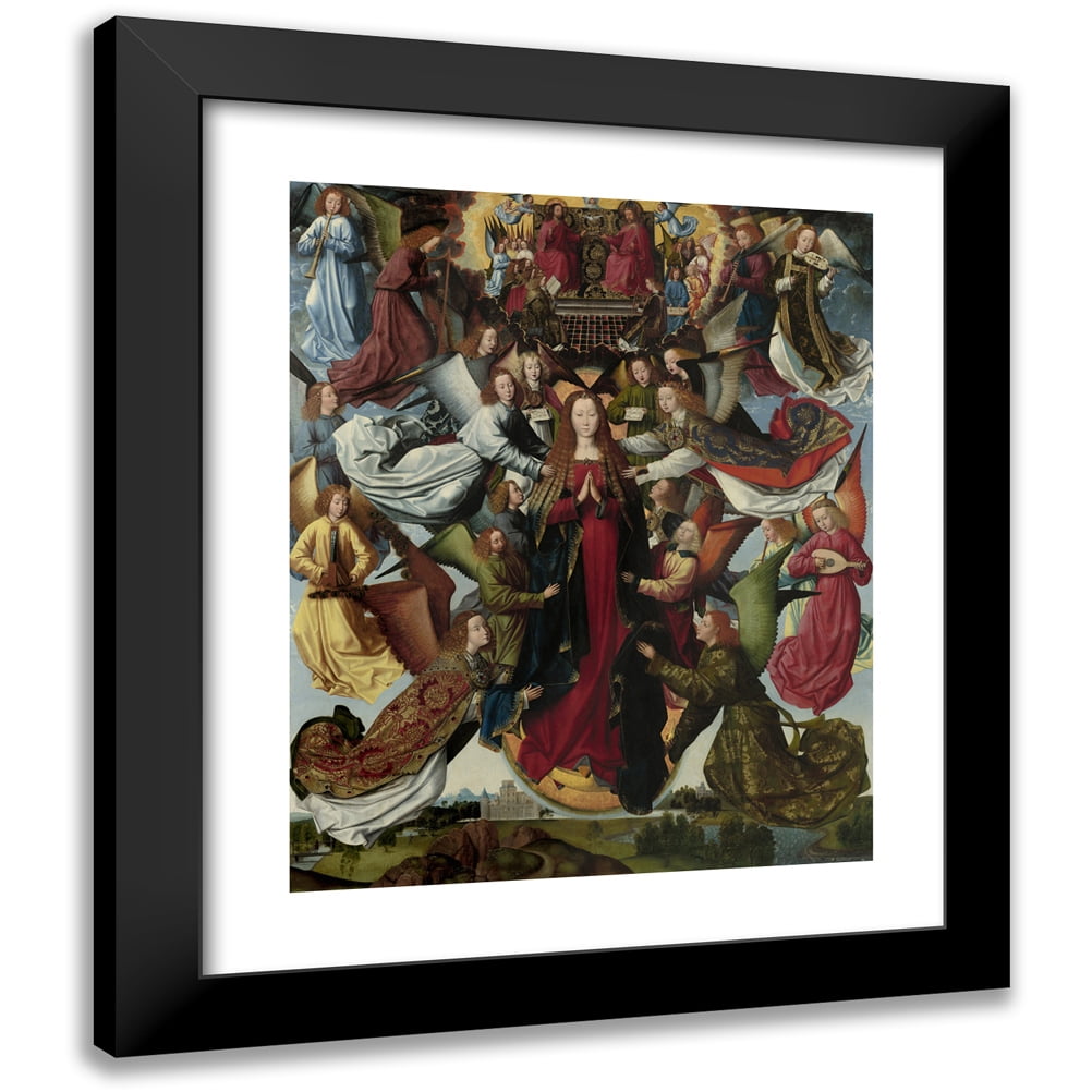 Master of the St. Lucy Legend 12x14 Black Modern Framed Museum Art Print Titled - Mary, Queen of ...