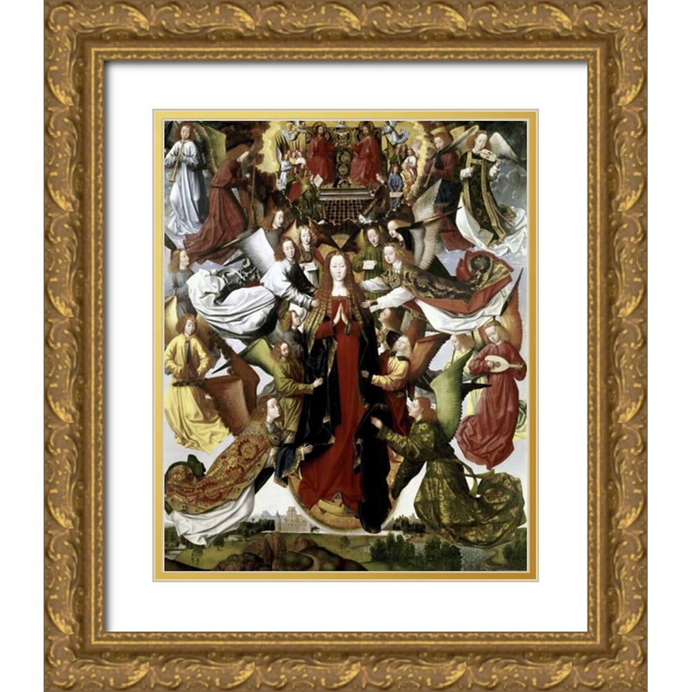 Master of the St. Lucy Legend 26x31 Gold Ornate Wood Framed with Double Matting Museum Art Print ...