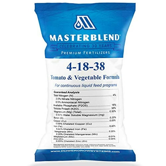 Masterblend 4-18-38 Fertilizer, 5 lb, Tomato and Vegetable Nutrients, Hydroponic Use - Walmart.com