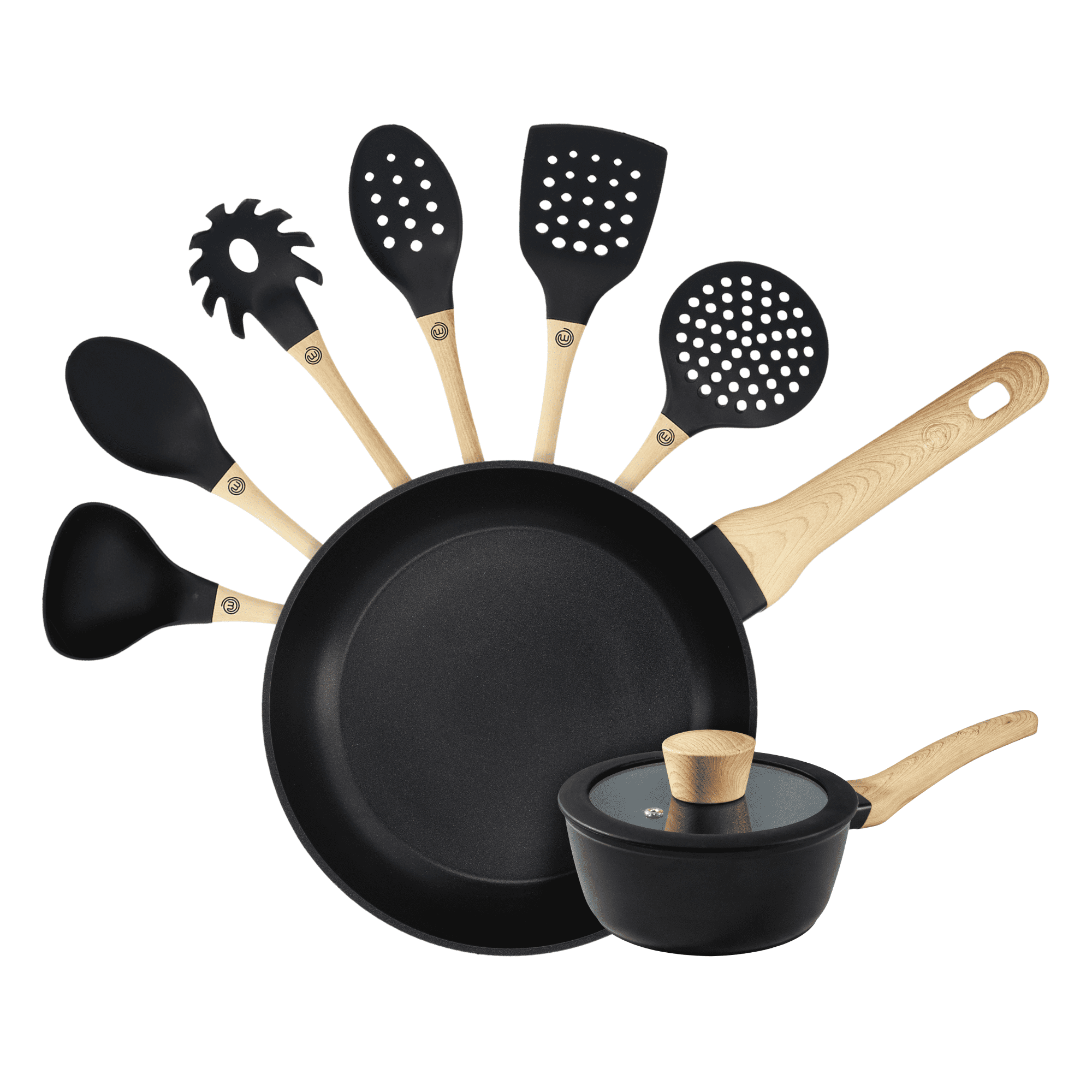 Free Shipping! MasterChef 9 Piece Nonstick Cookware Set with Utensils ...