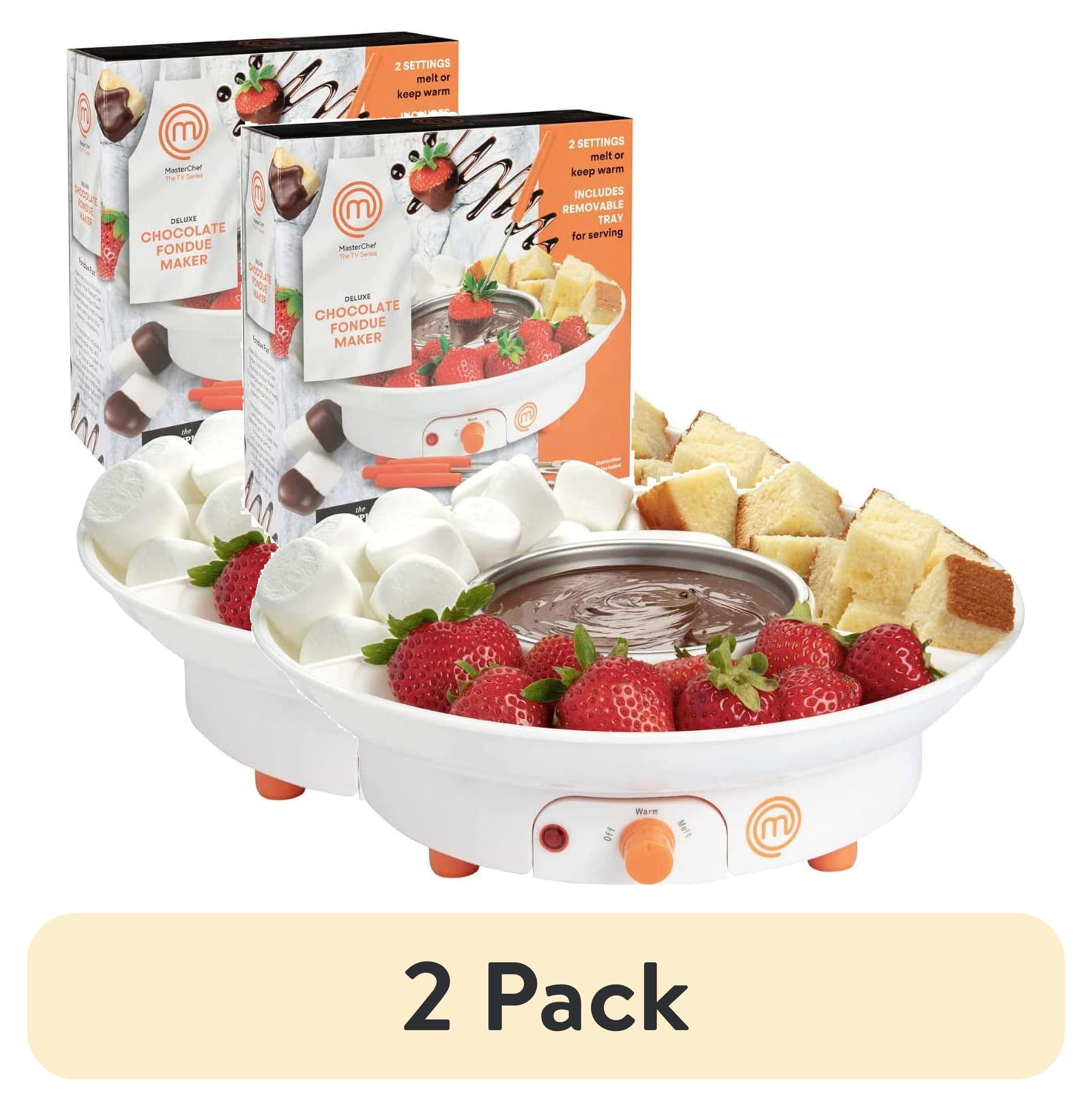 (2 pack) MasterChef Chocolate Fondue Maker- Deluxe Electric Dessert ...