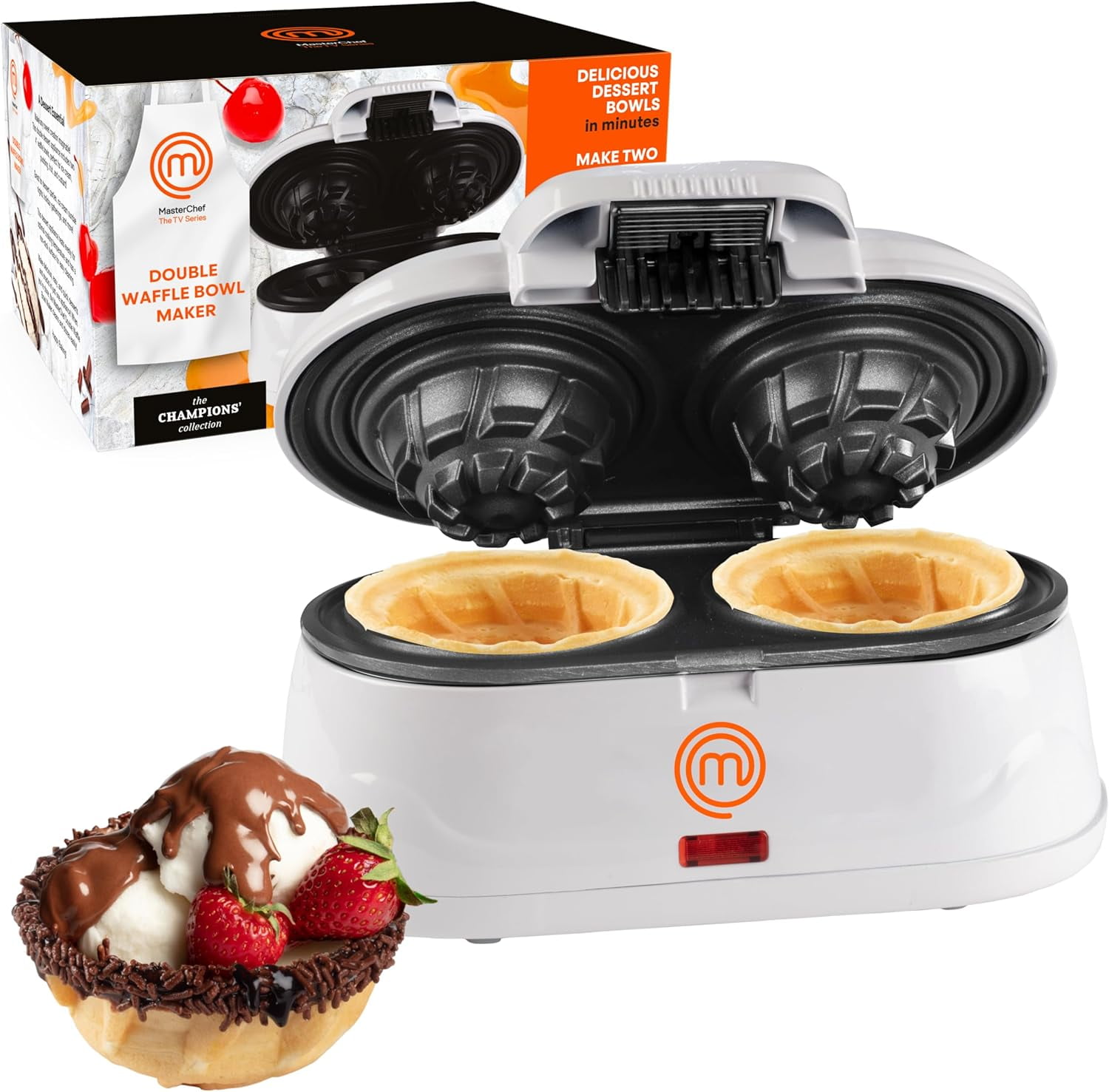 MasterChef Double Waffle Cone Bowl Maker- Makes Two 4" Bowls at Once ...