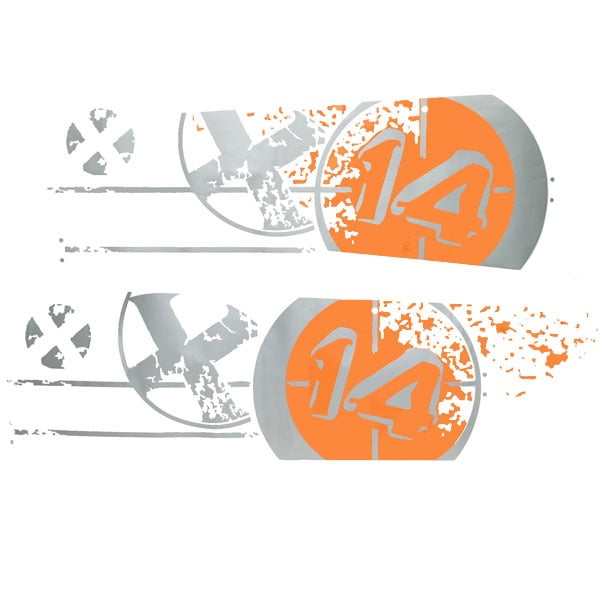 MasterCraft Boat Bullseye Decal 750237 | X14 Orange Stickers (Set of 2 ...