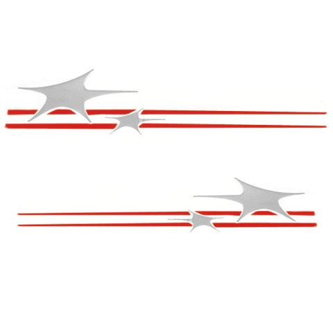 MasterCraft Boat Decals 758082 | Viper Red / Silver Raised Vinyl (Set ...