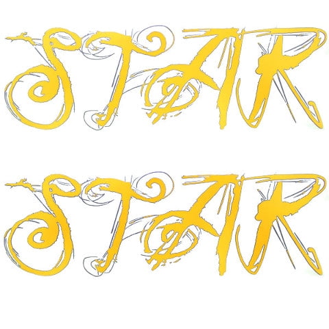 MasterCraft Boat Hull Decals 7501506 | X Star Yellow Stickers (Pair ...