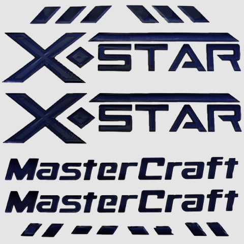 MasterCraft Boat Raised Decals 7501594 | X Star Navy Blue (Kit ...