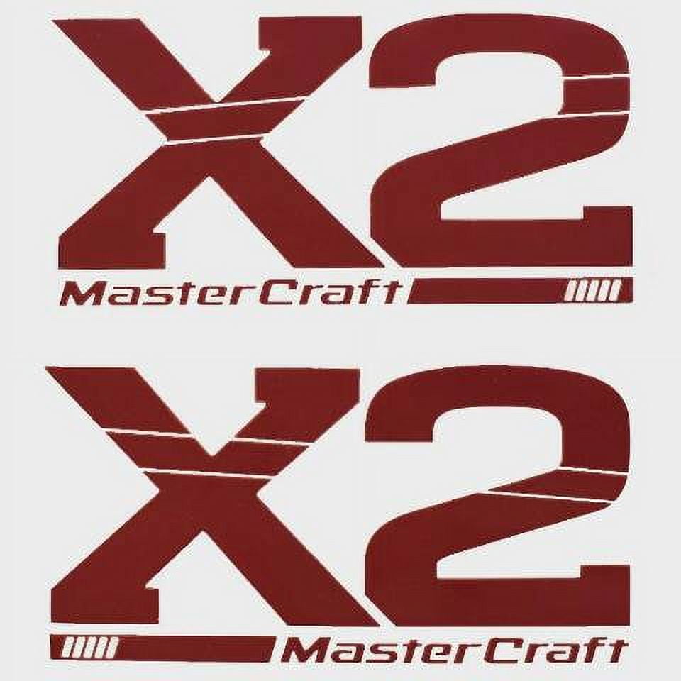 MasterCraft Boat Raised Decals 7506115K | X2 Pro Tour Red (Pair ...