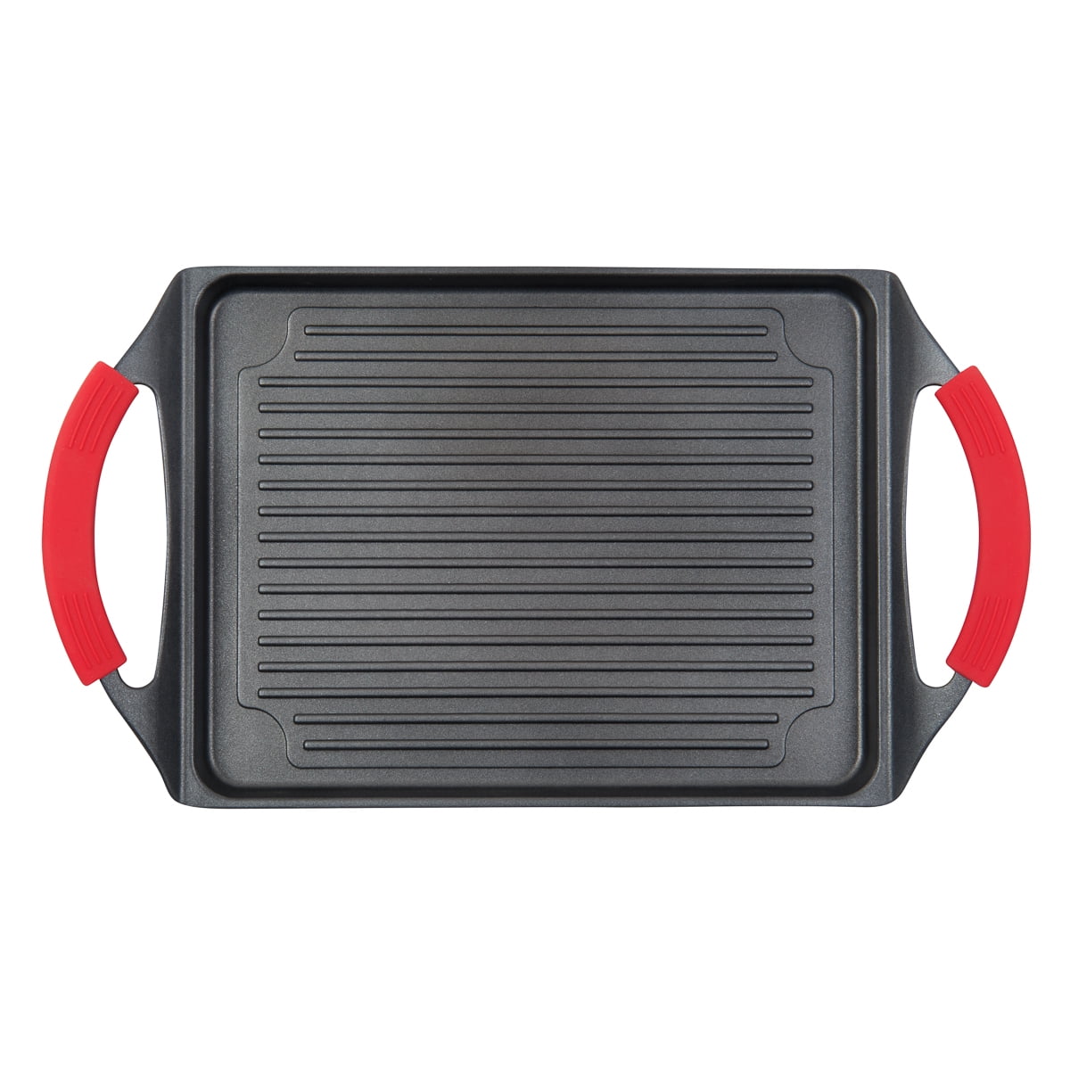 MASTERPAN Nonstick Grill Plate with Silicone Handles, 10"x13" (25x33cm) - Walmart.com