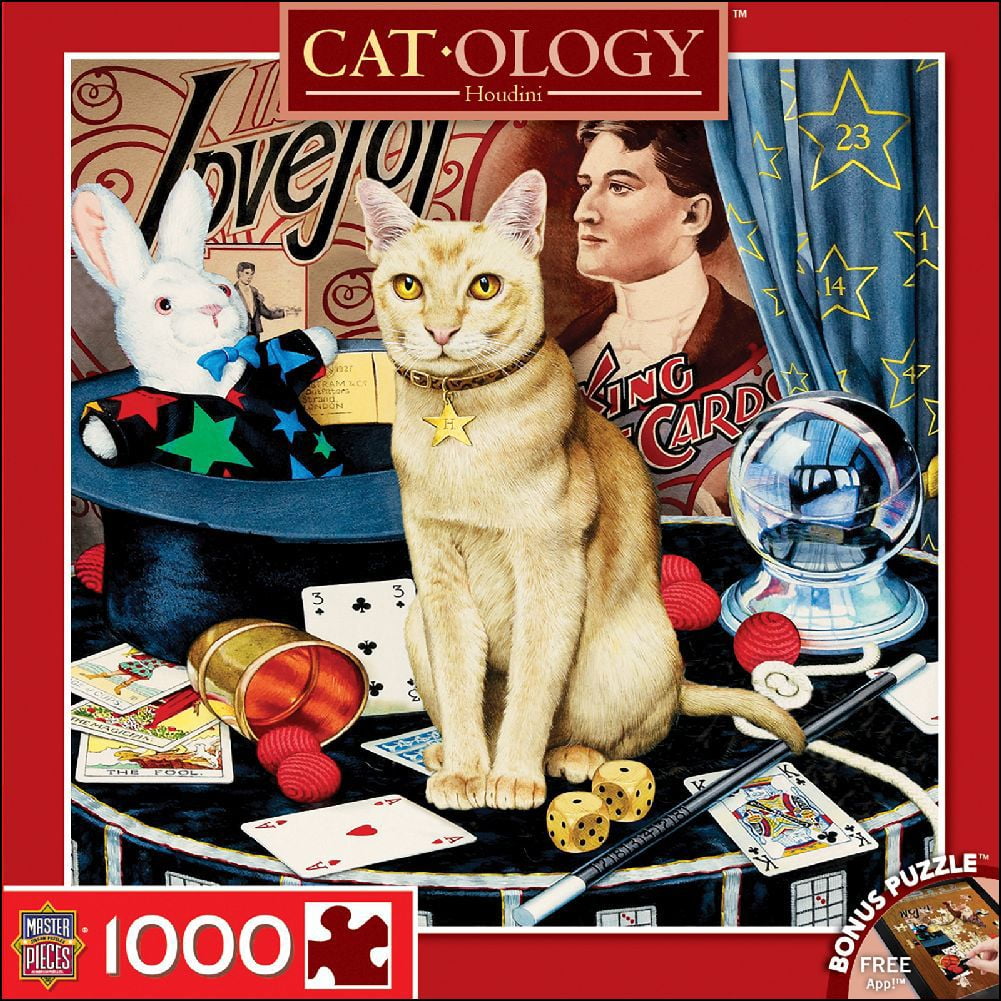 MasterPiece Cat-ology Houdini - Magical Cat 1000 Piece Jigsaw Puzzle by ...