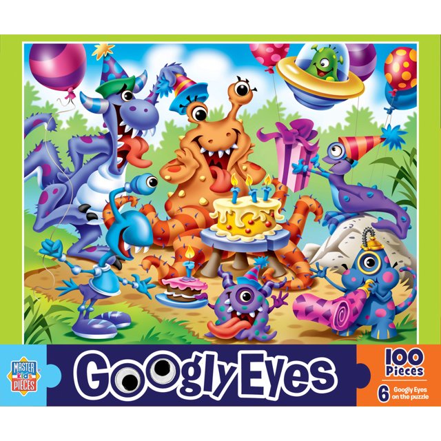 MasterPieces 100 Piece Googly Eye Jigsaw Puzzle - Monsters - 11.5"x15 ...