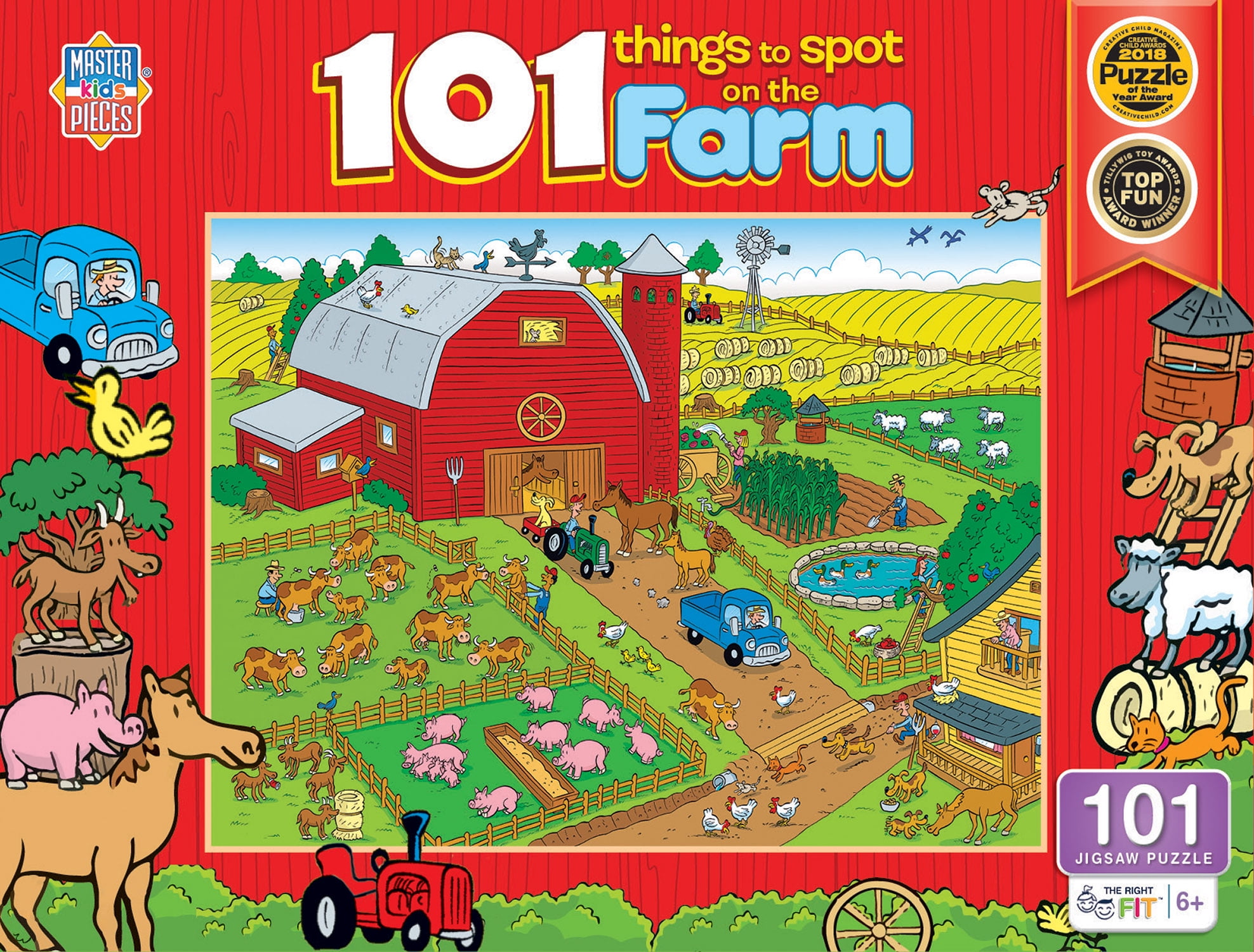 MasterPieces 100 Piece Kids Jigsaw Puzzle - 101 Things to Spot on a ...