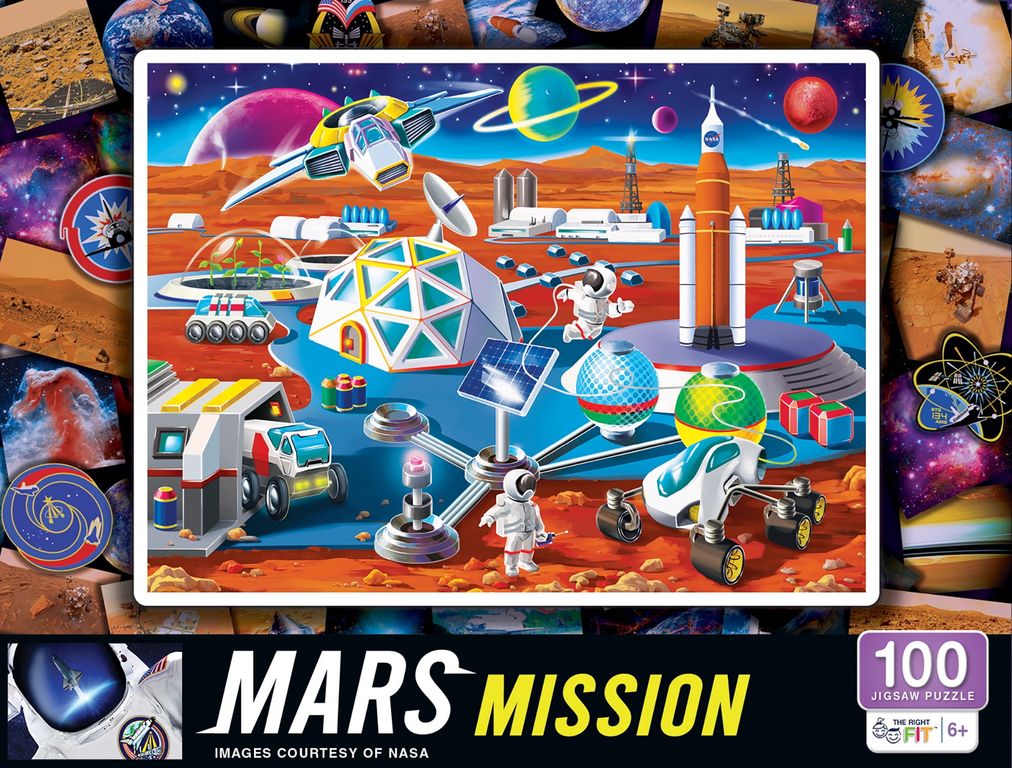 MasterPieces 100 Piece Puzzle for Kids - NASA Mars Mission - 11.5"x15 ...