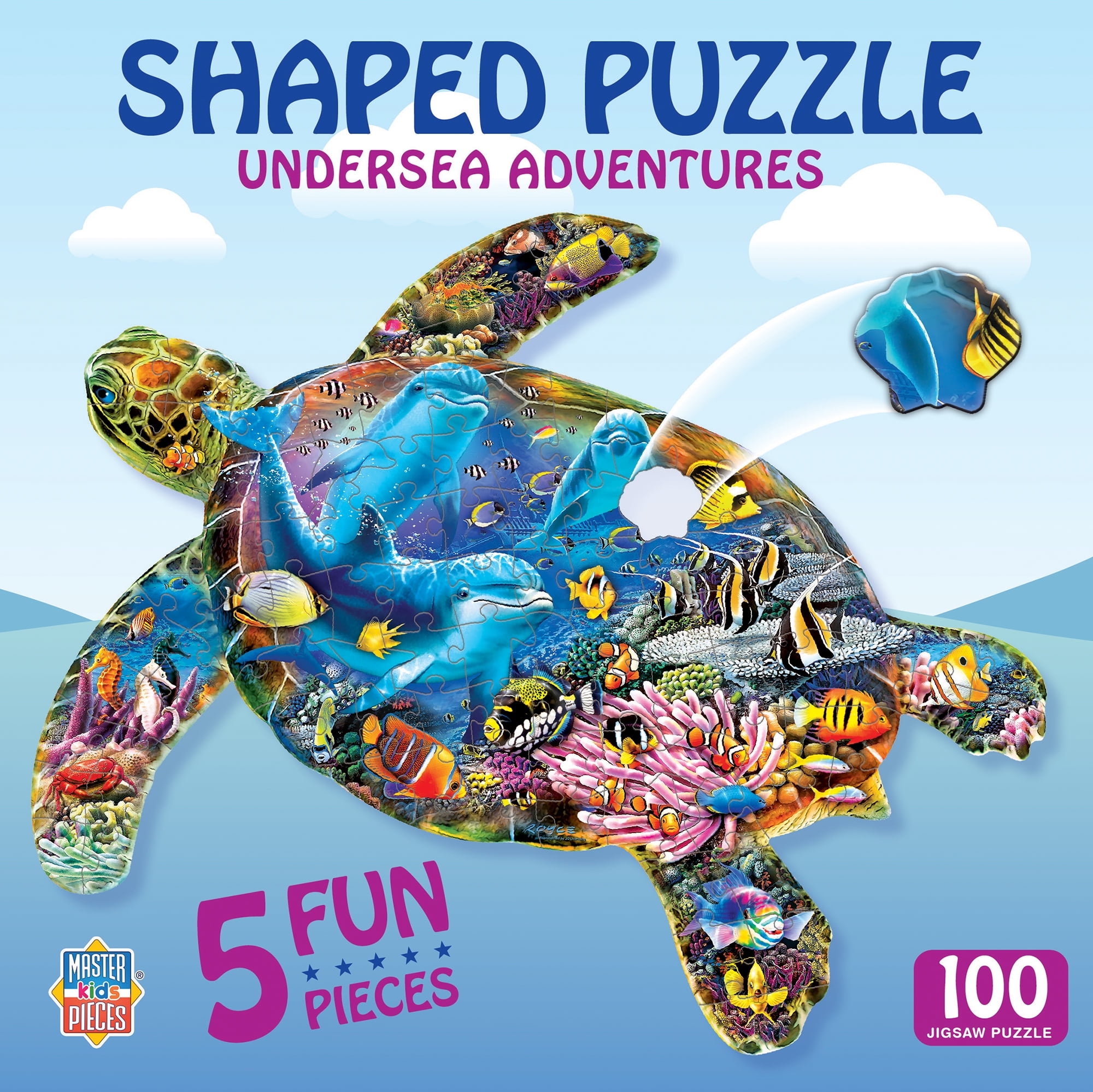 MasterPieces 100 Piece Shaped Jigsaw Puzzle - Undersea Adventures - 14 ...