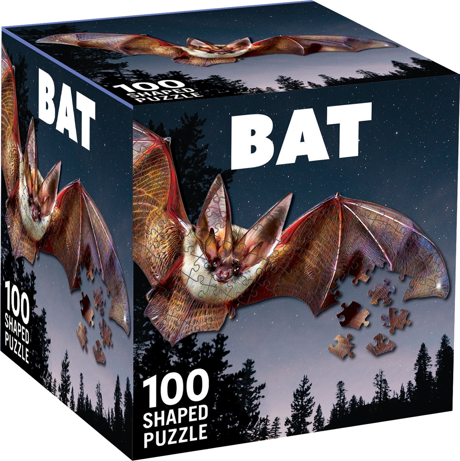 MasterPieces 100 Piece Jigsaw Puzzle - Bat - 17.43"x7.41" - Walmart.com