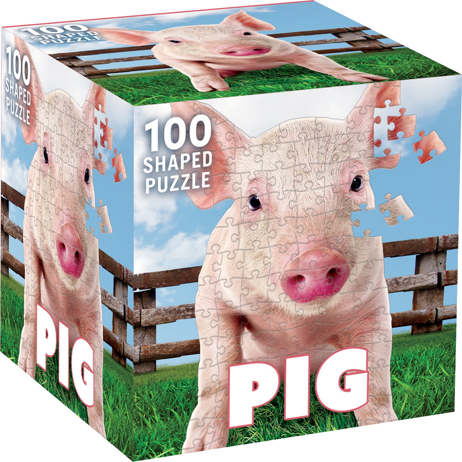 MasterPieces 100 Piece Jigsaw Puzzle - Pig - 8.9"x14.48" - Walmart.com
