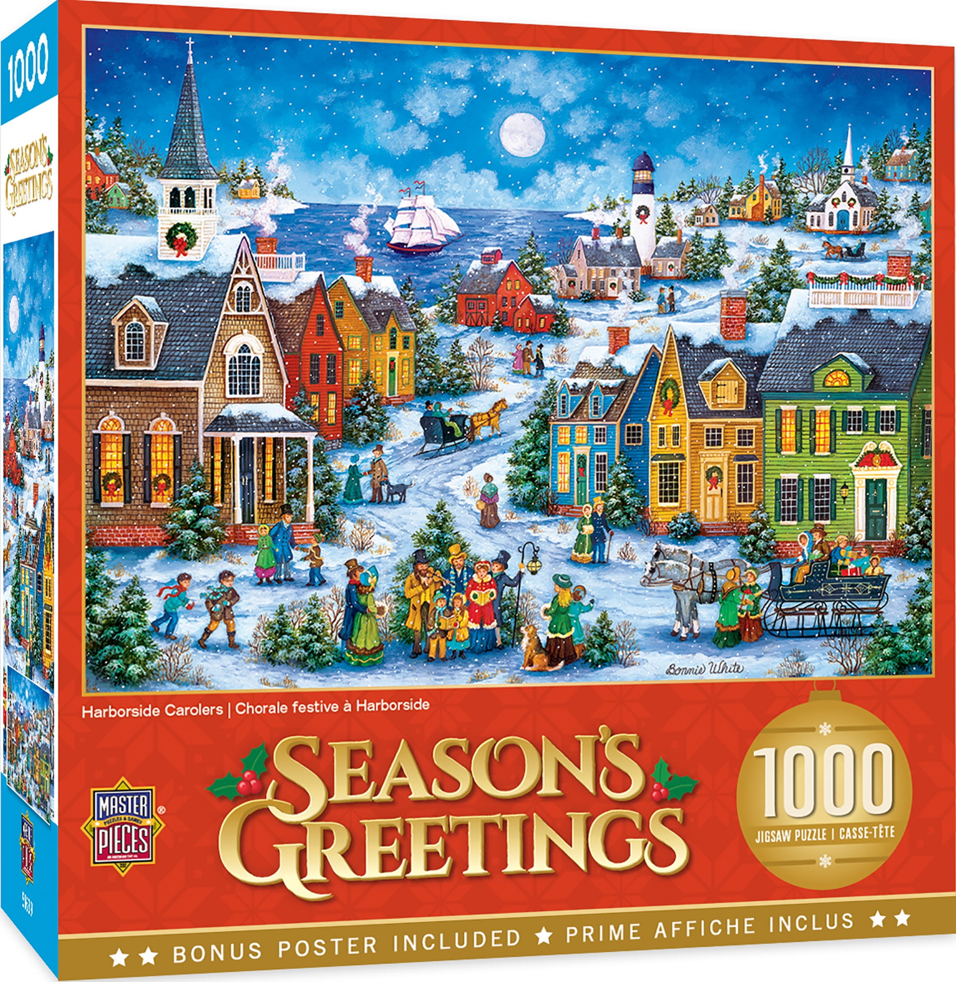 MasterPieces 1000 Piece Christmas Jigsaw Puzzle - Harbor Side Carolers ...