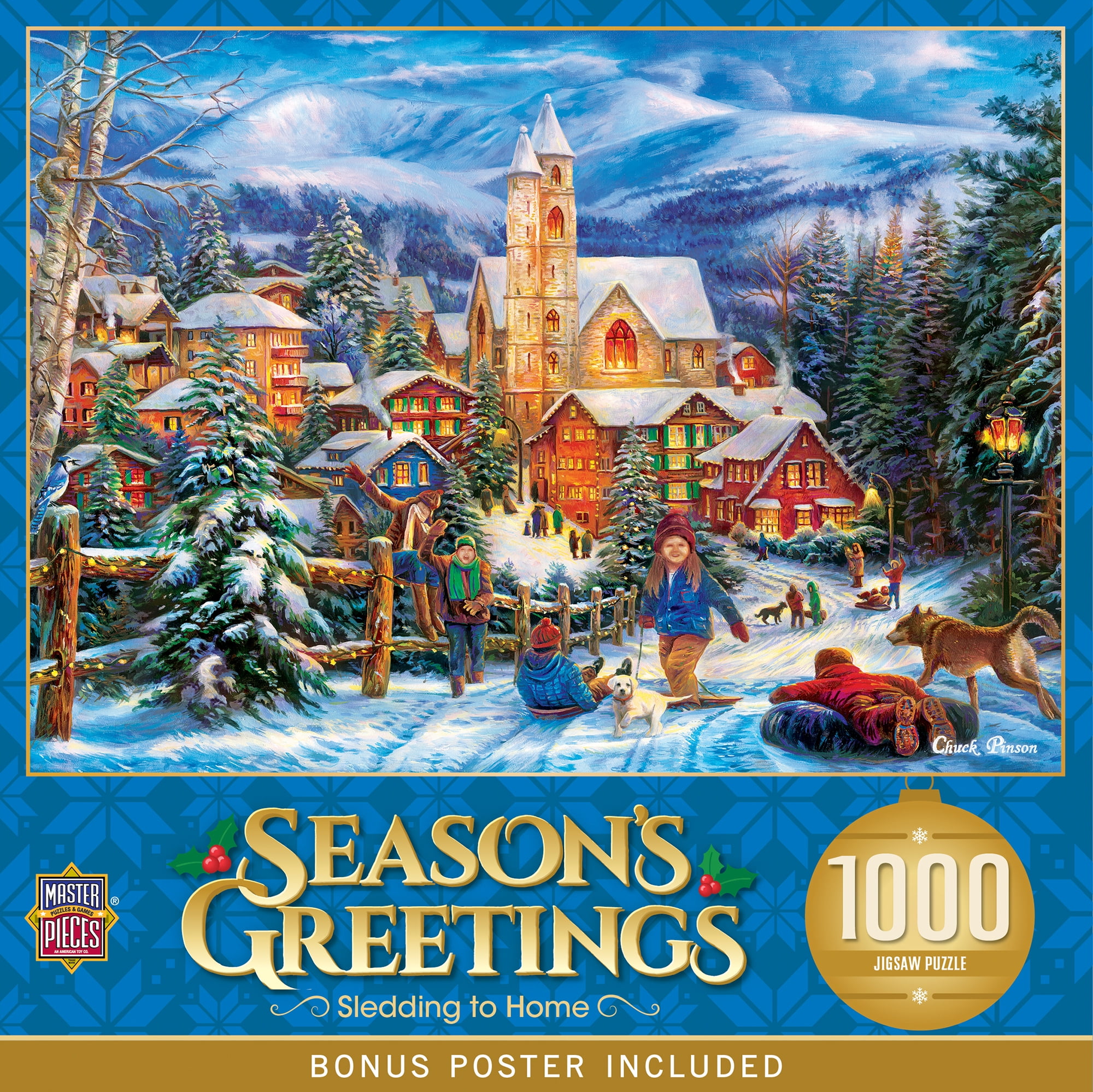 MasterPieces Winter Scene Themed 1000 Piece Christmas Jigsaw Puzzle ...