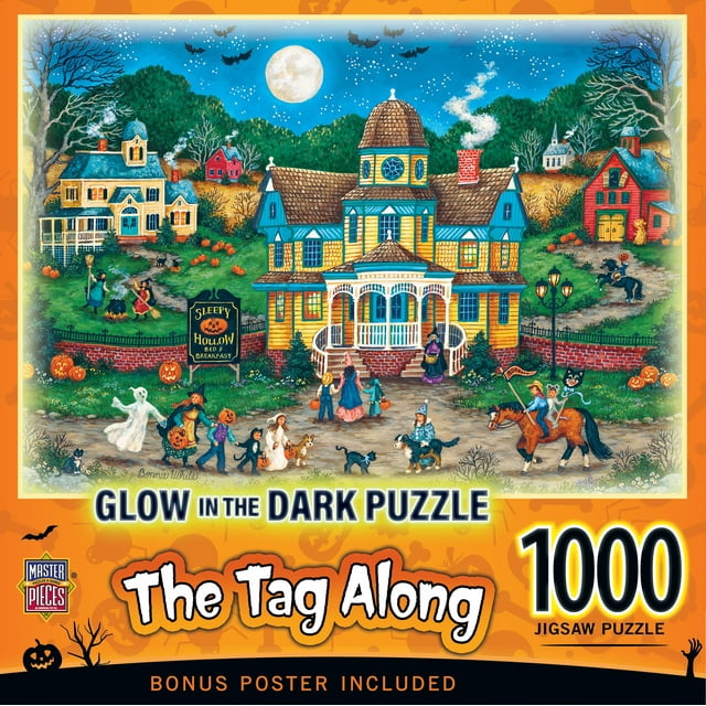MasterPieces Halloween 1000 Piece Jigsaw Puzzle - The Tag Along, Spooky ...