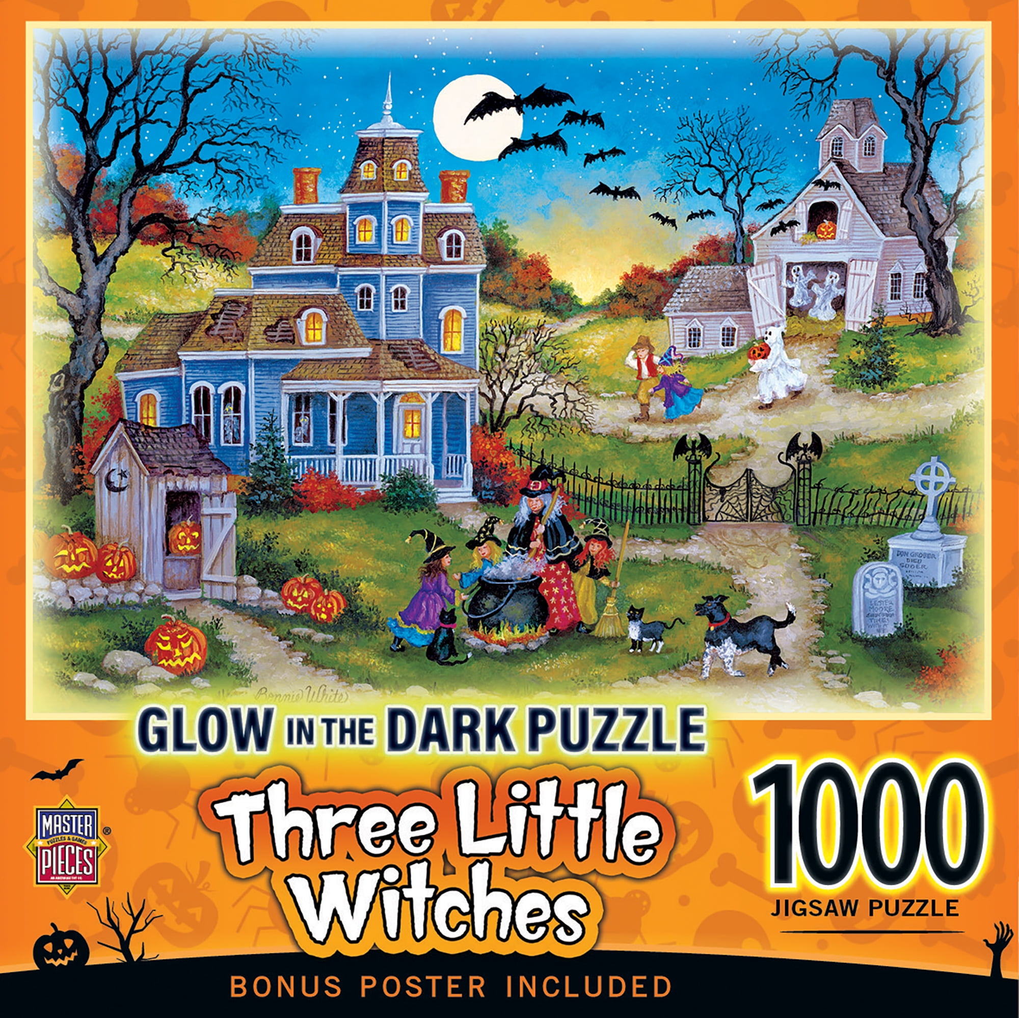 MasterPieces 1000 Piece Spooky Halloween Jigsaw Puzzle - Three Little ...