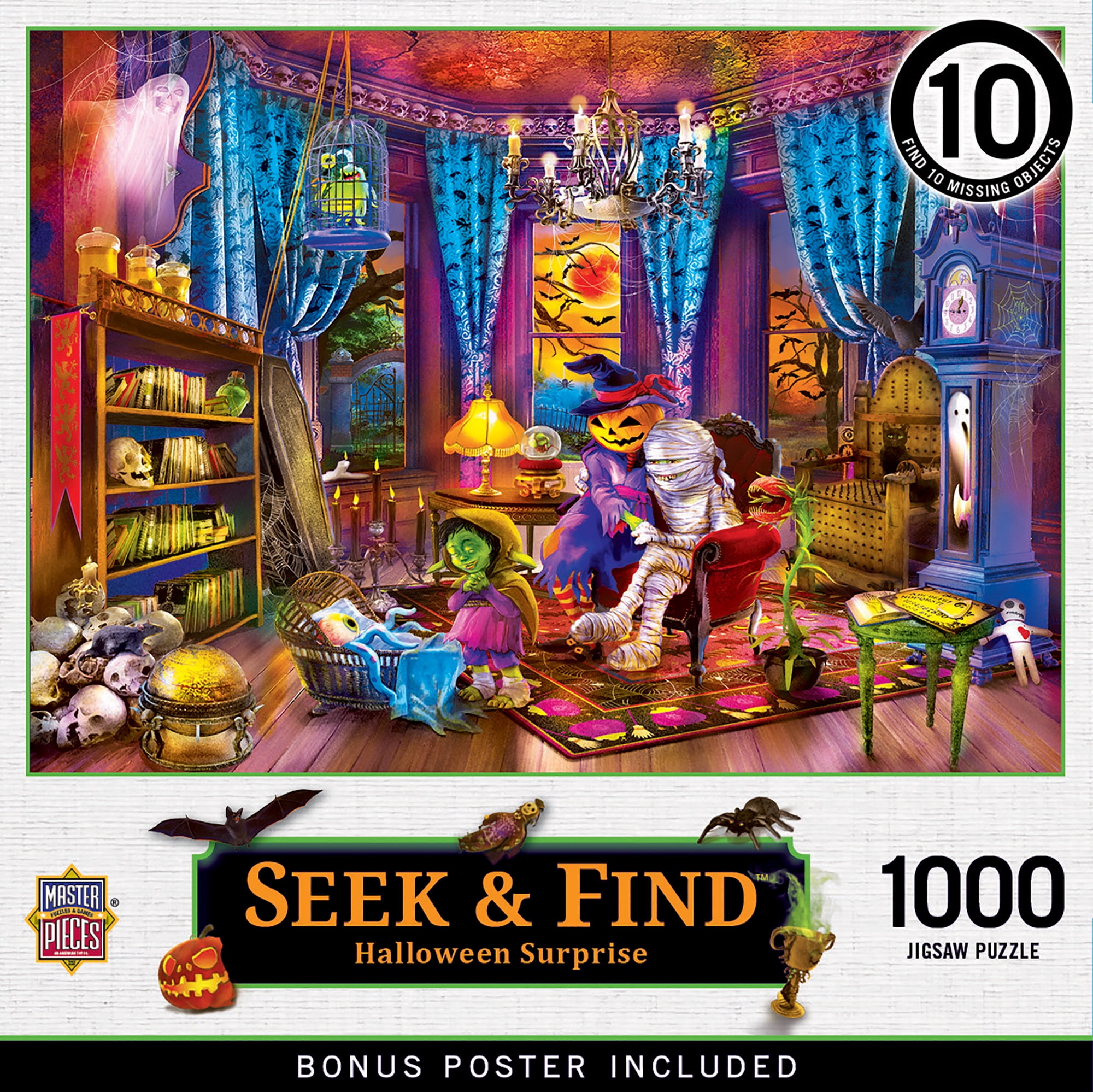 MasterPieces 1000 Piece Jigsaw Puzzle - Halloween Surprise - 19.25"x26 ...