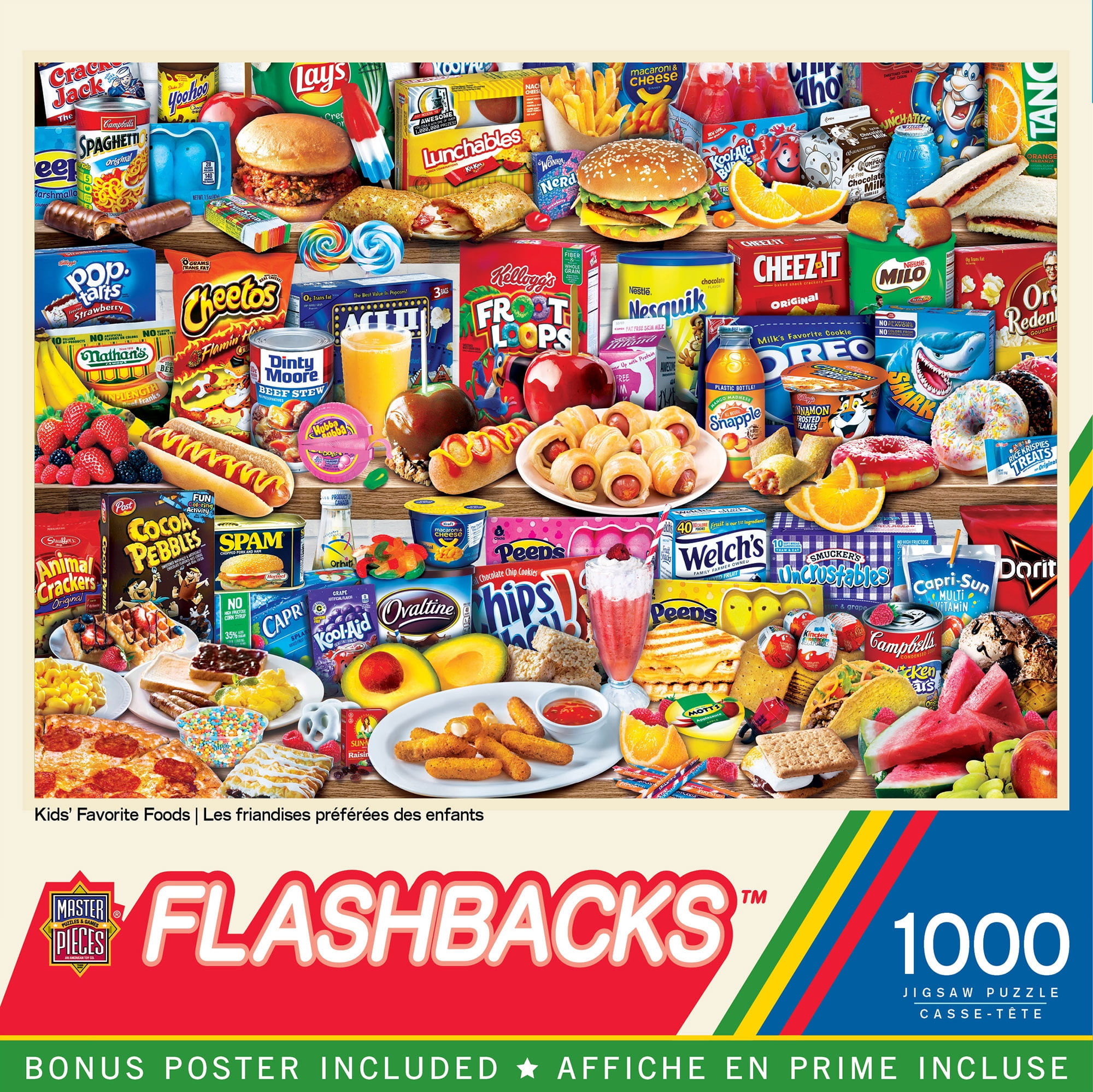 Flashbacks - Kids Favorite Foods, 1000 Piece Puzzle by MasterPieces ...