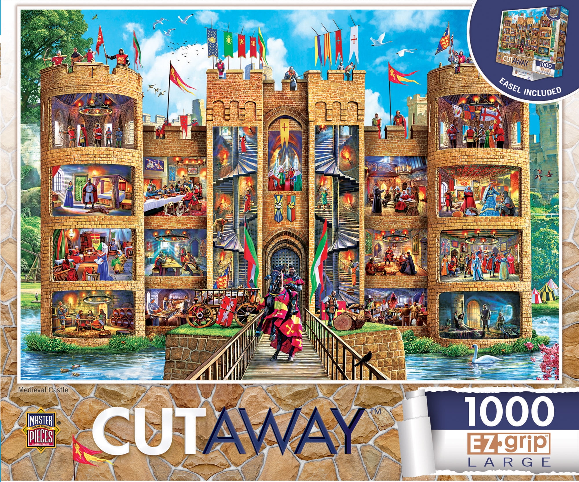 MasterPieces 1000 Piece Jigsaw Puzzle - Medieval Castle - 23.5"x34 ...