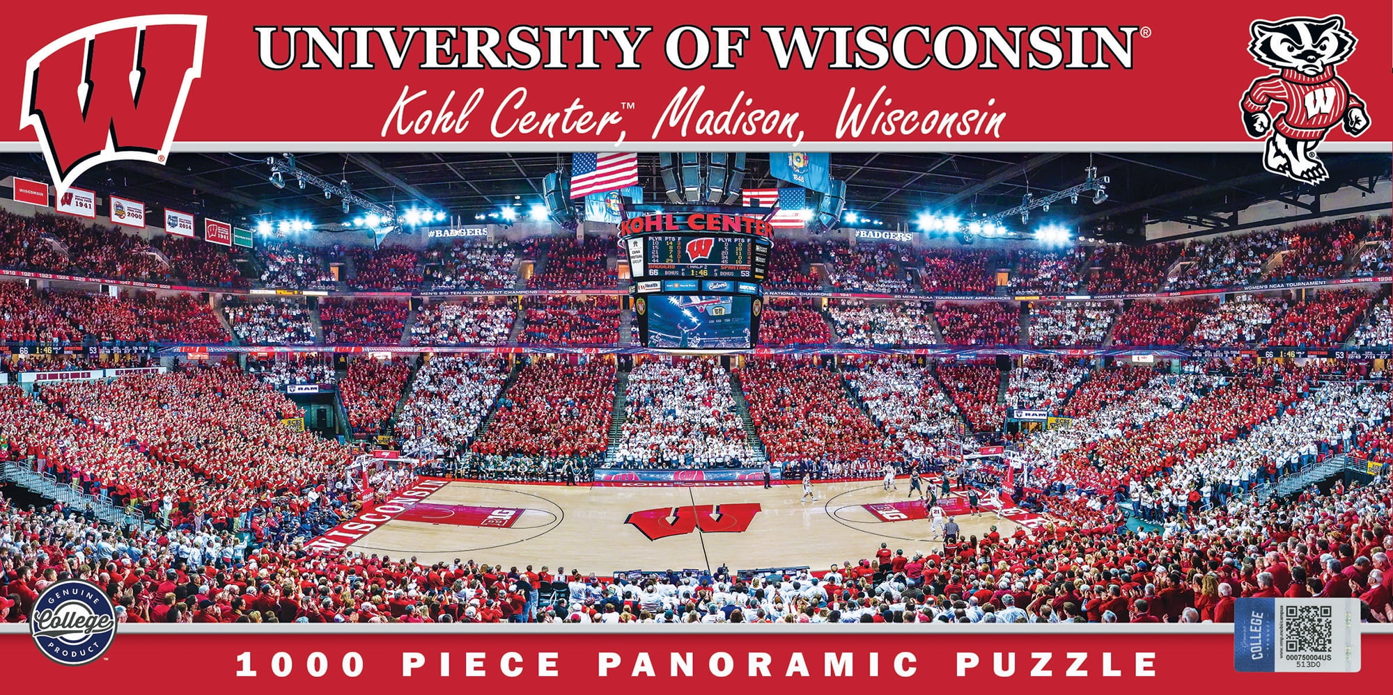MasterPieces - 1000 Piece Jigsaw Puzzle, NCAA Wisconsin Badgers ...