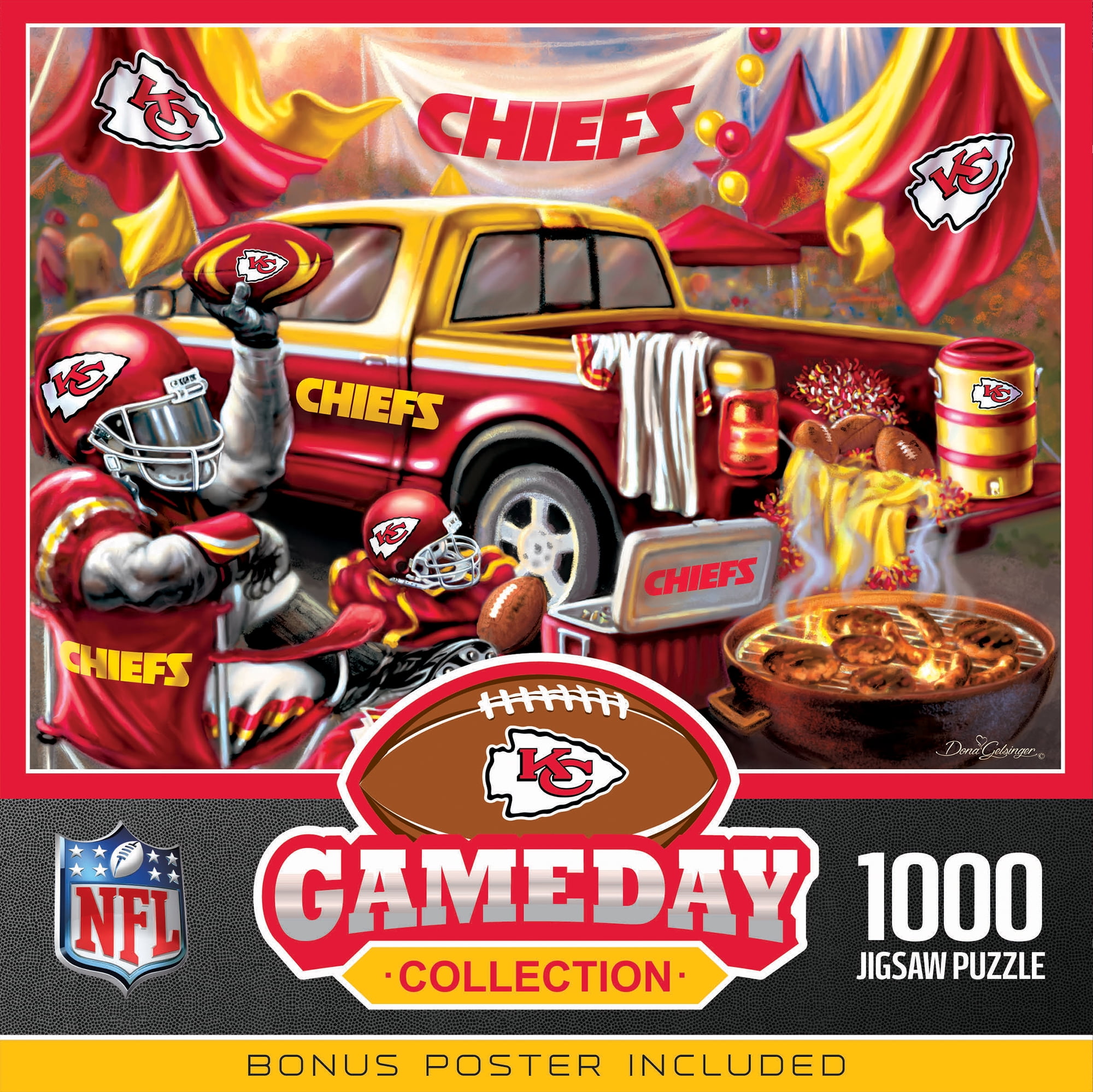 MasterPieces NFL Kansas City Chiefs 1000 Piece Jigsaw Puzzle for Adults ...