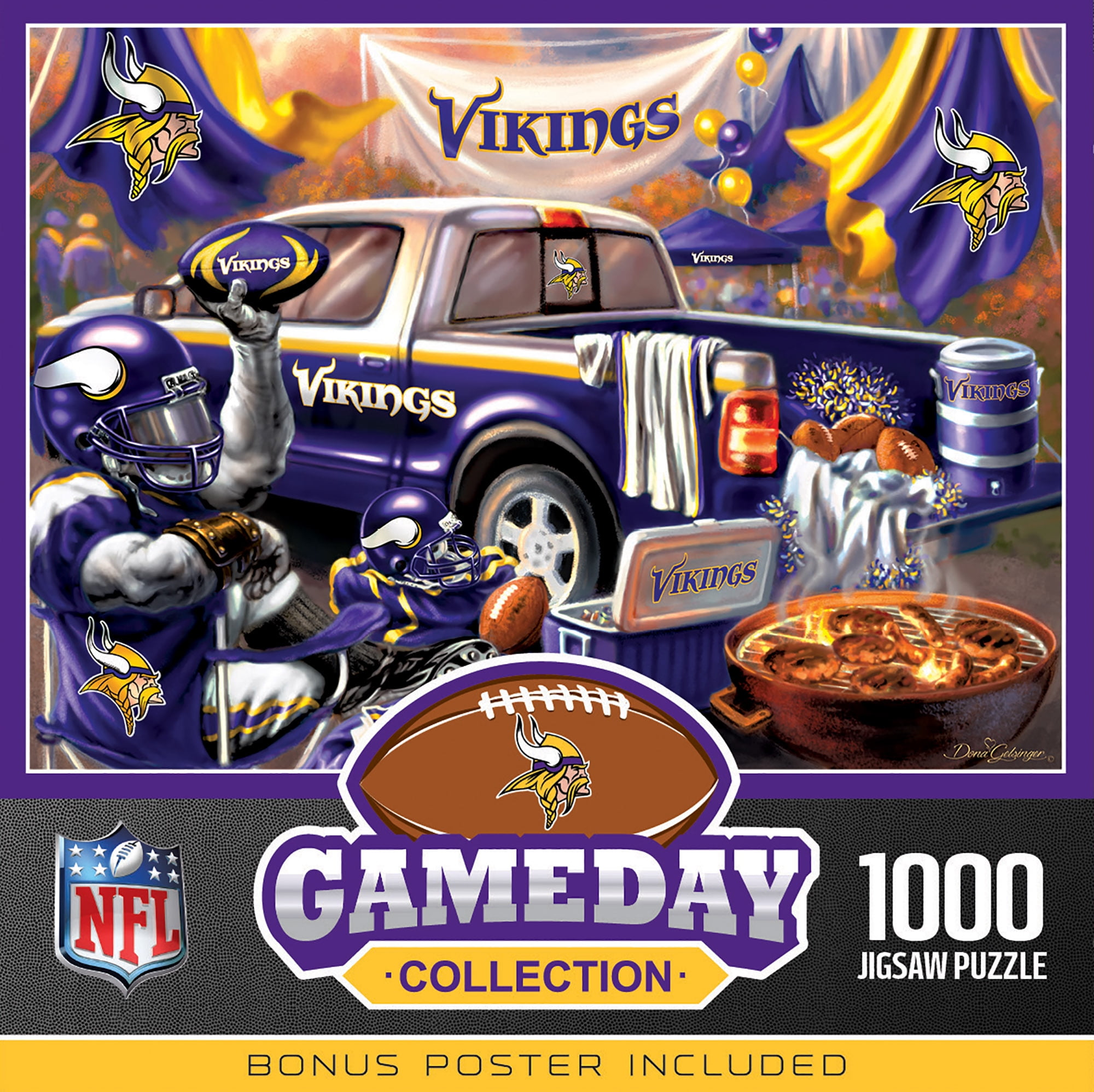 MasterPieces 1000 Piece Jigsaw Puzzle - NFL Minnesota Vikings Gameday ...