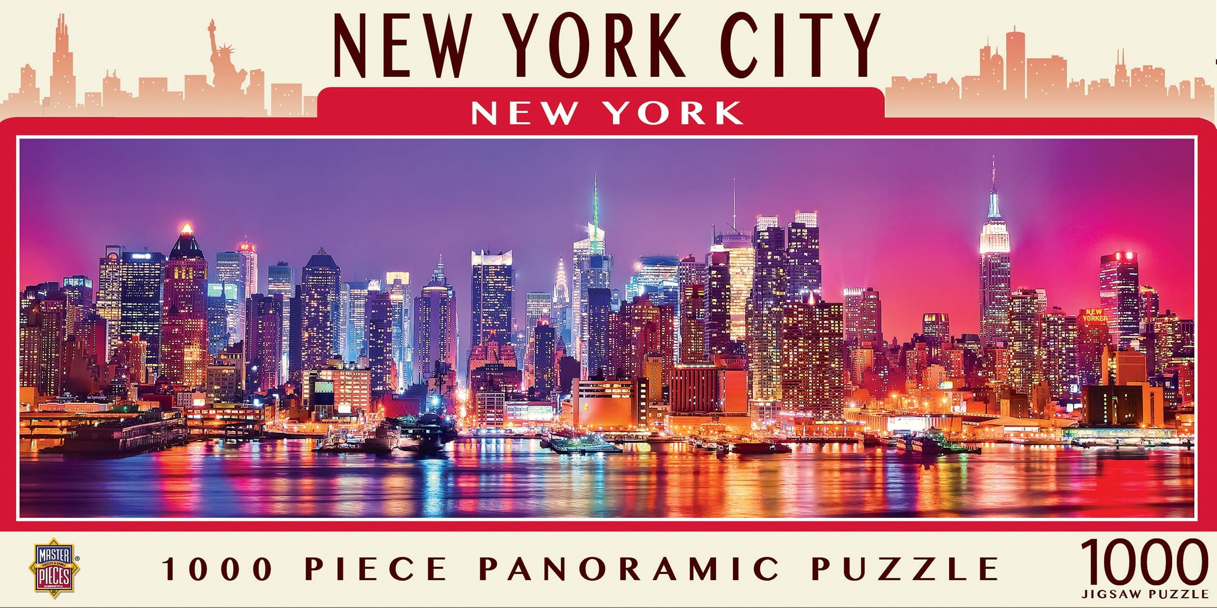 MasterPieces 1000pc New York City Panoramic Jigsaw Puzzle, 13"x39", Dr ...