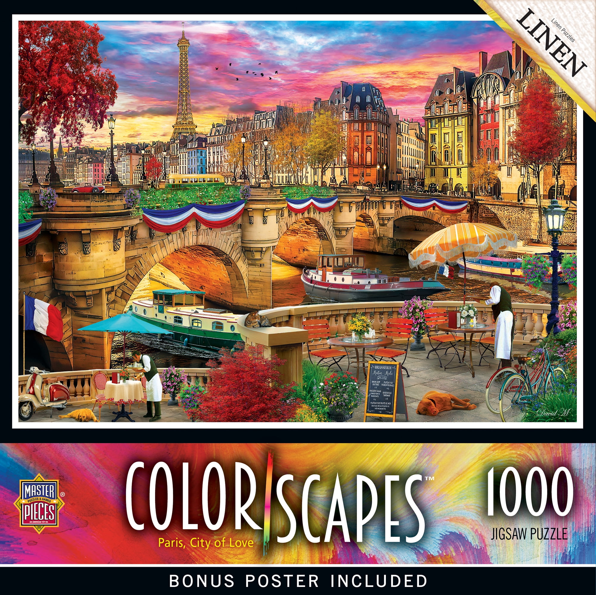 MasterPieces 1000 Piece Jigsaw Puzzle - Paris, City of Love, Eiffel ...