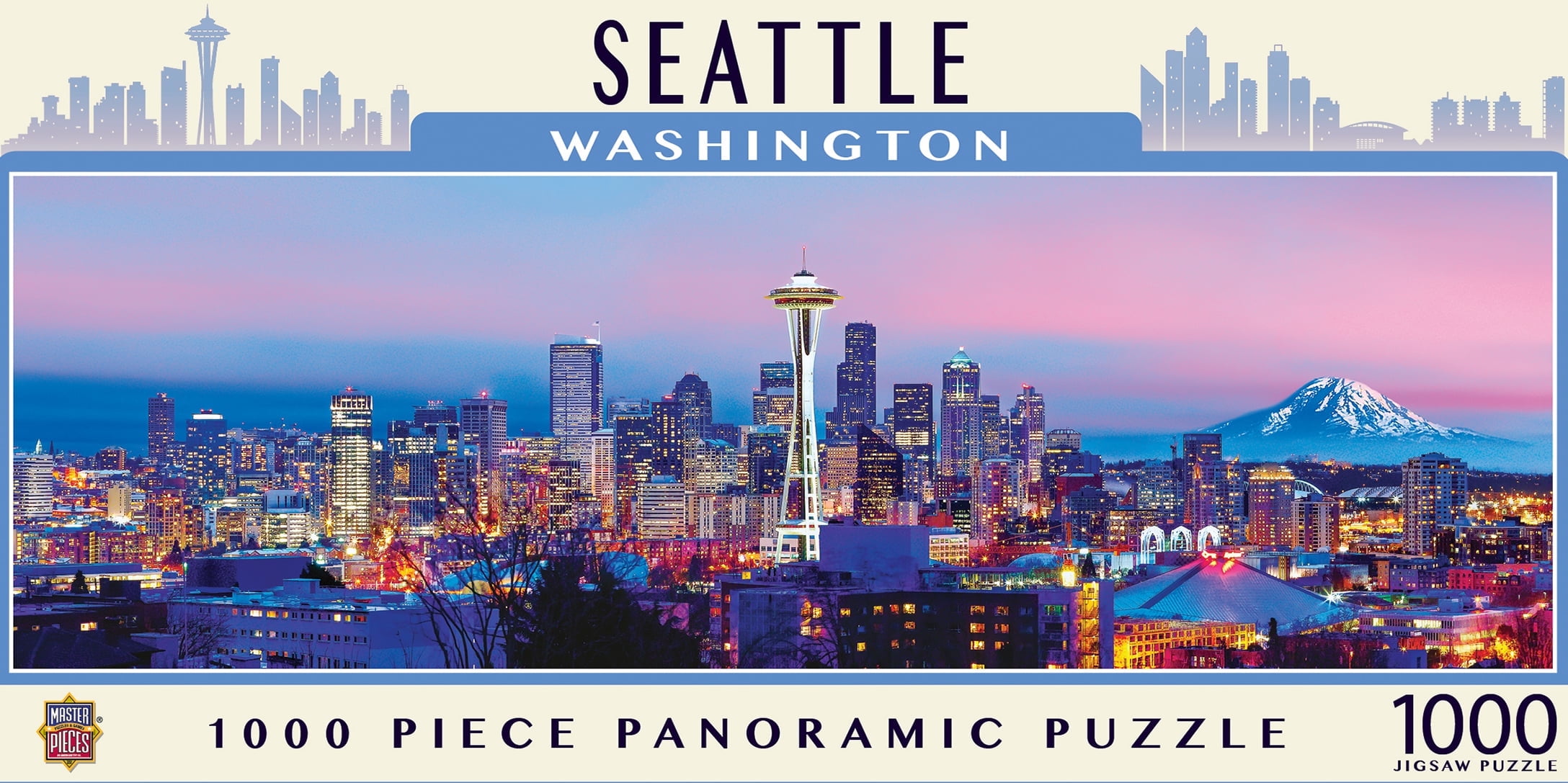 MasterPieces Interlocking 1000 Piece Panoramic Jigsaw Puzzle - Seattle ...