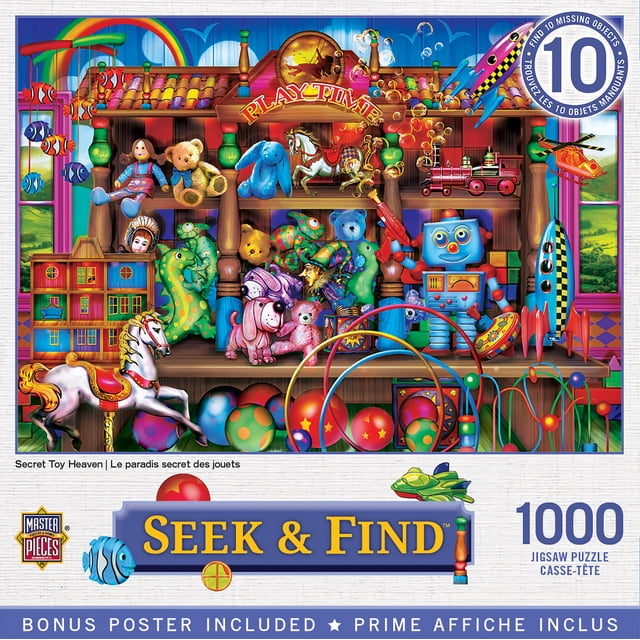 MasterPieces 1000 Piece Jigsaw Puzzle Seek and Find Toy Store Hidden ...