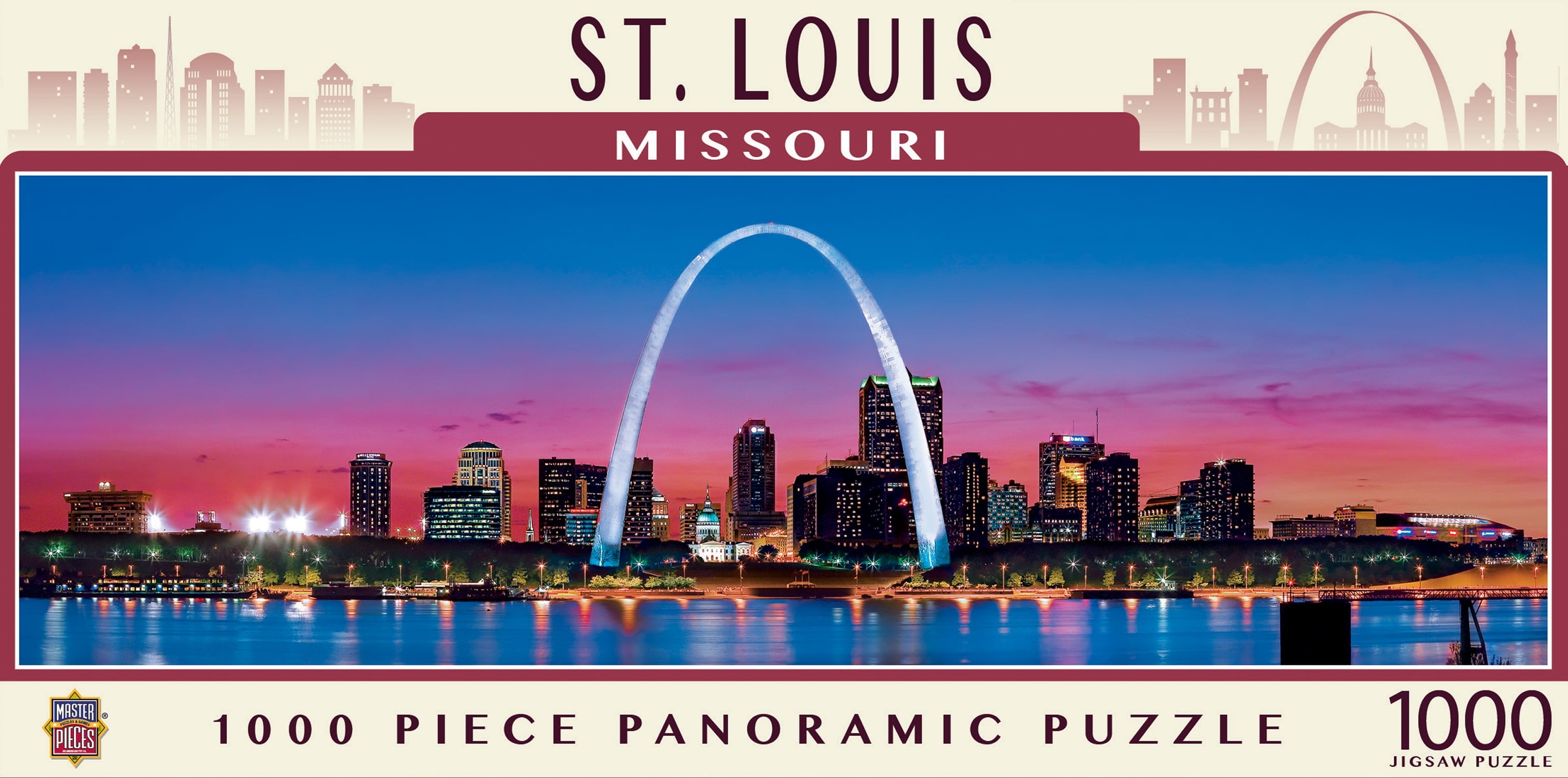 MasterPieces - 1000 Piece Jigsaw Puzzle, St. Louis Skyline Panoramic ...
