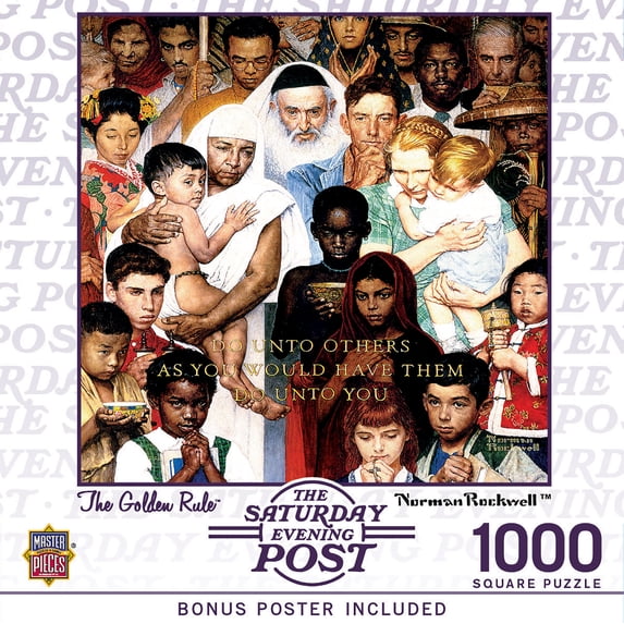 MasterPieces 1000 Piece Jigsaw Puzzle - The Golden Rule - 25"x25 ...