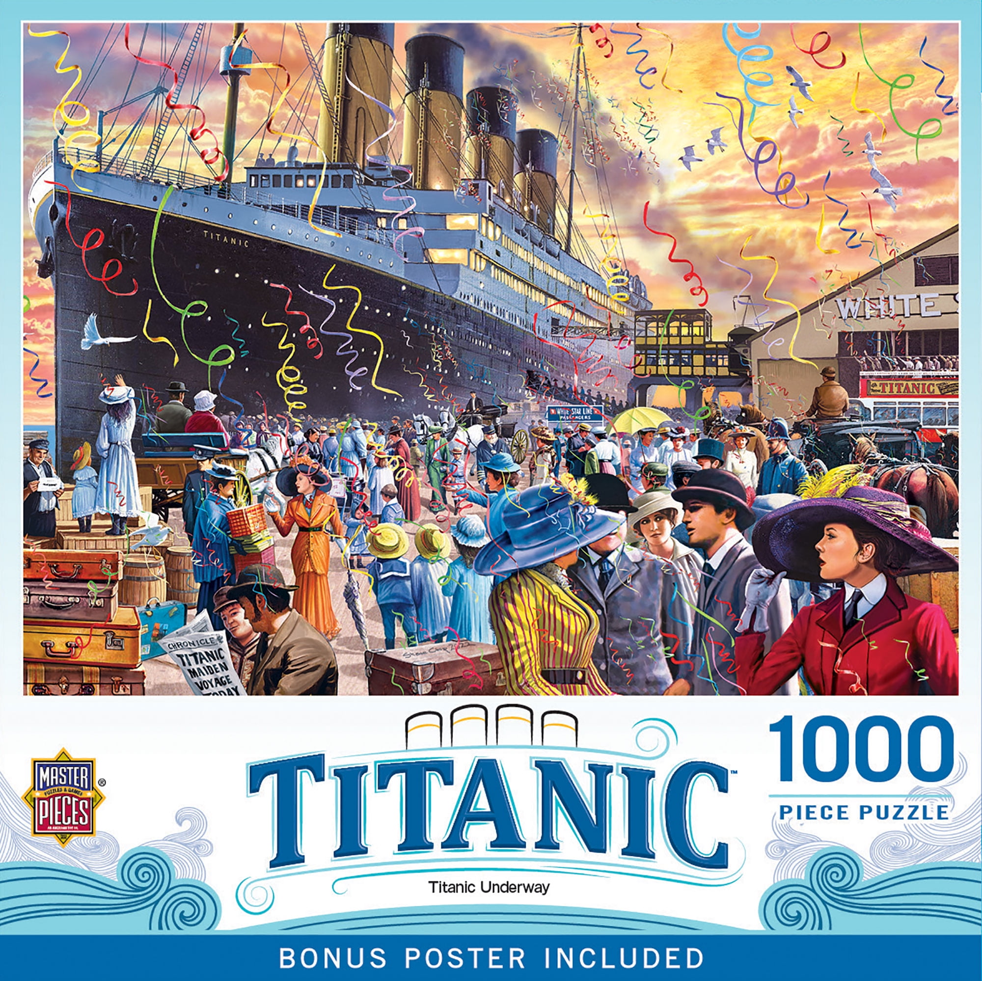MasterPieces 1000 Piece Jigsaw Puzzle - Titanic Underway - 19.25"x26.75 ...