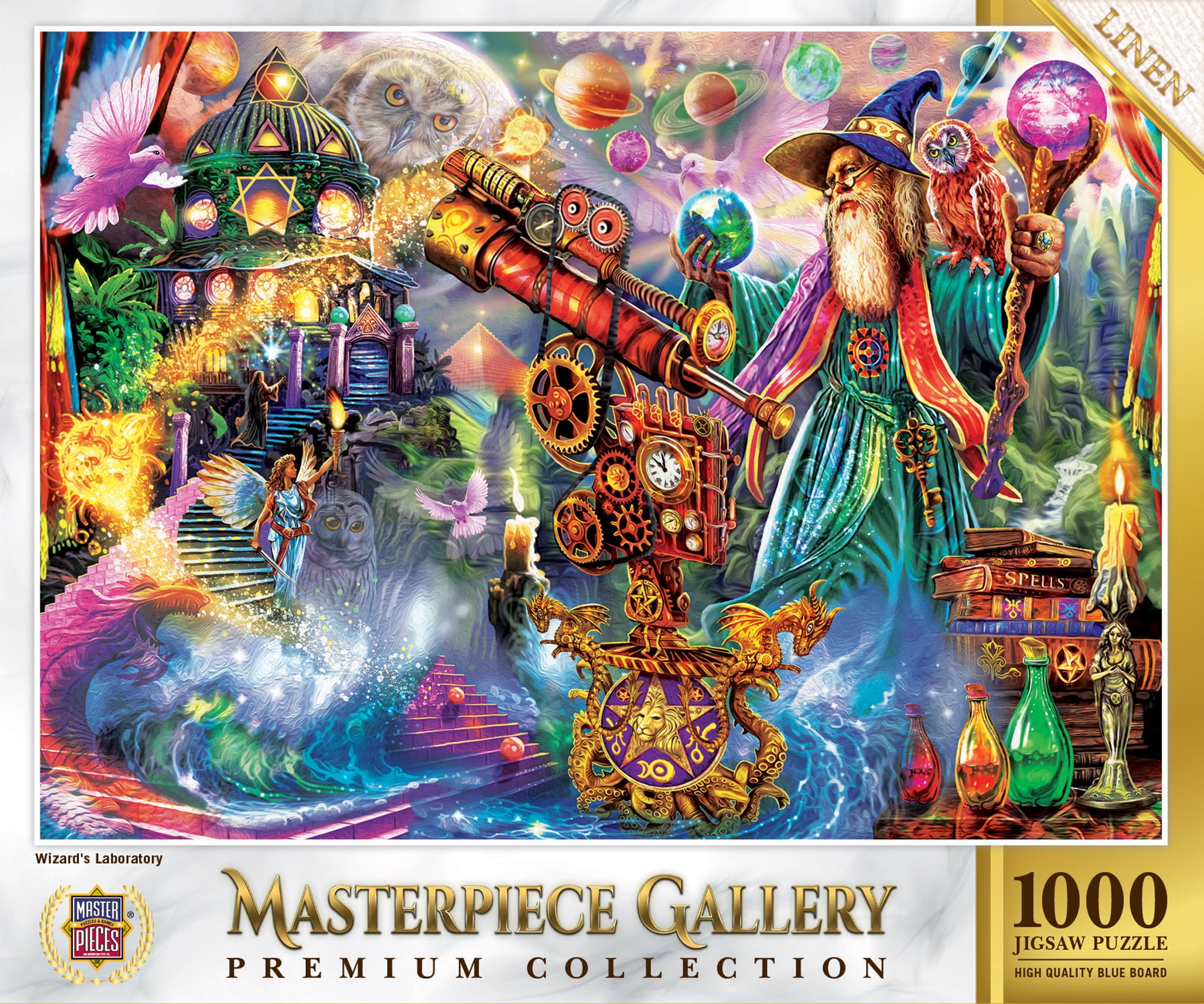 MasterPieces 1000 Piece Jigsaw Puzzle - Wizard's Laboratory - 26.8"x19 ...