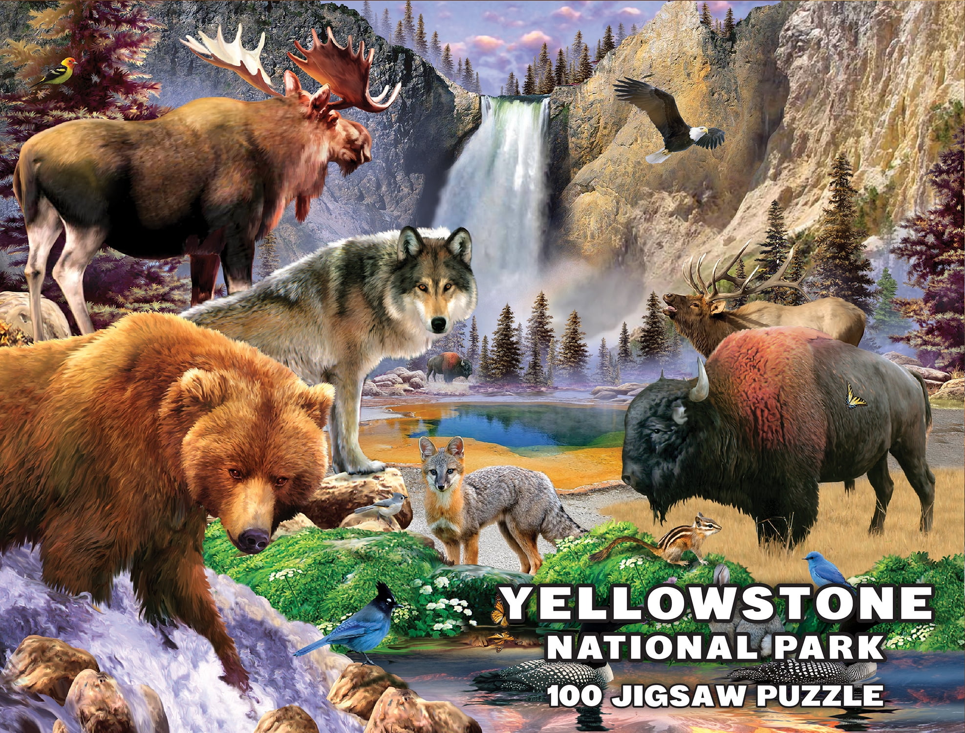 MasterPieces American Nature Landscape - 100 Piece Yellowstone National ...