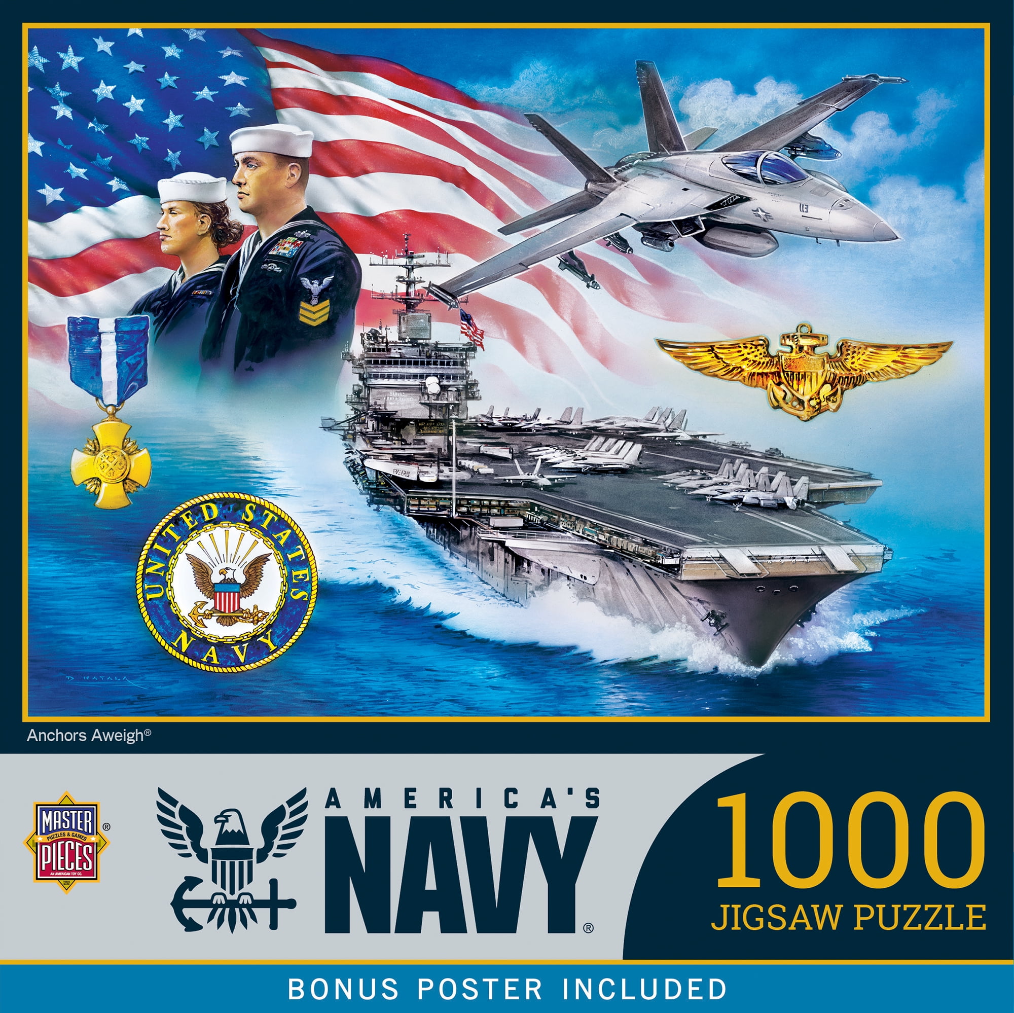 MasterPieces U.S Navy 1000 Piece Jigsaw Puzzle - 19.25"x26.75 ...