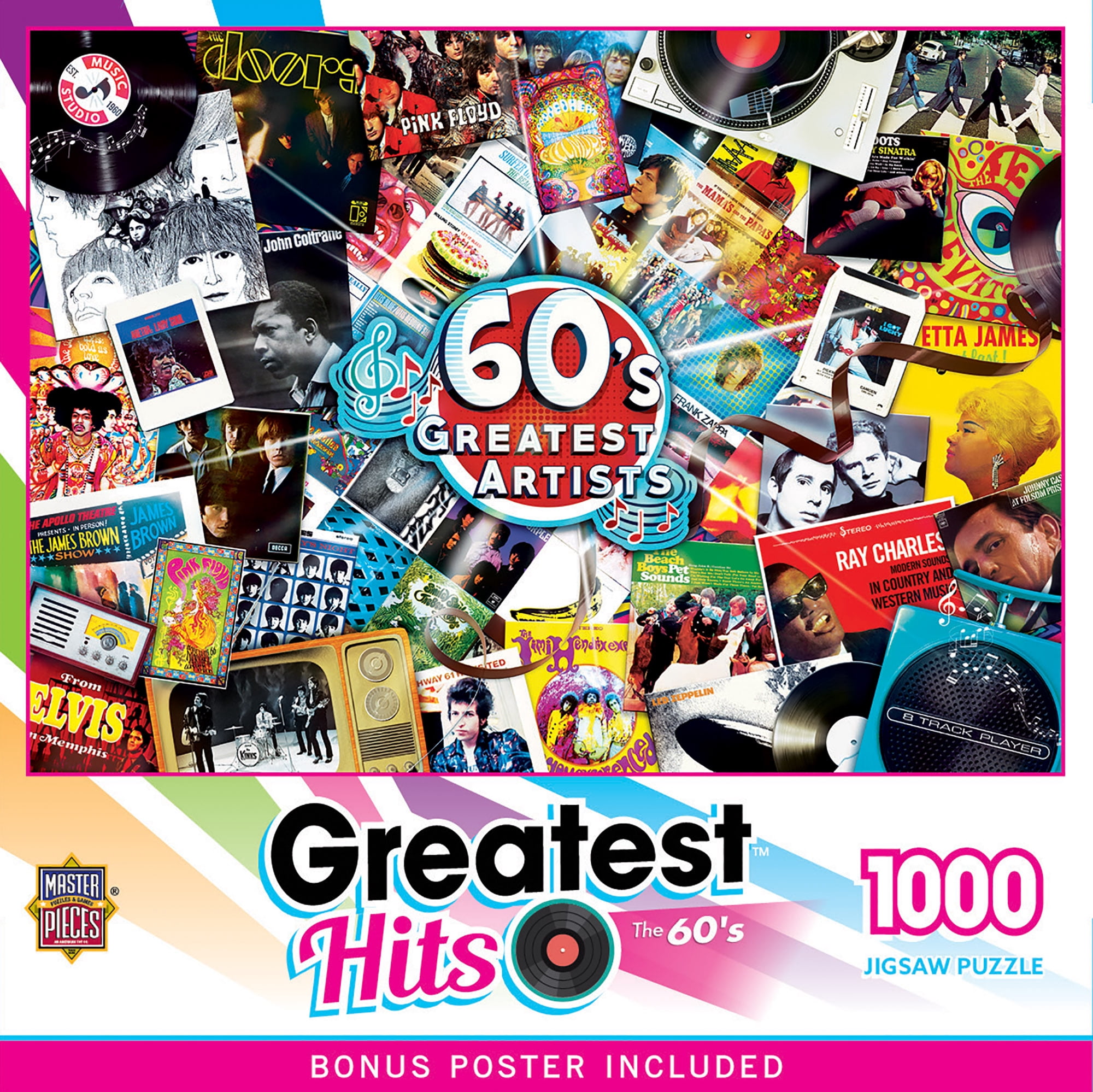 MasterPieces 1000 Piece Puzzle - 60's Greatest Artists - 19.25"x26.75 ...